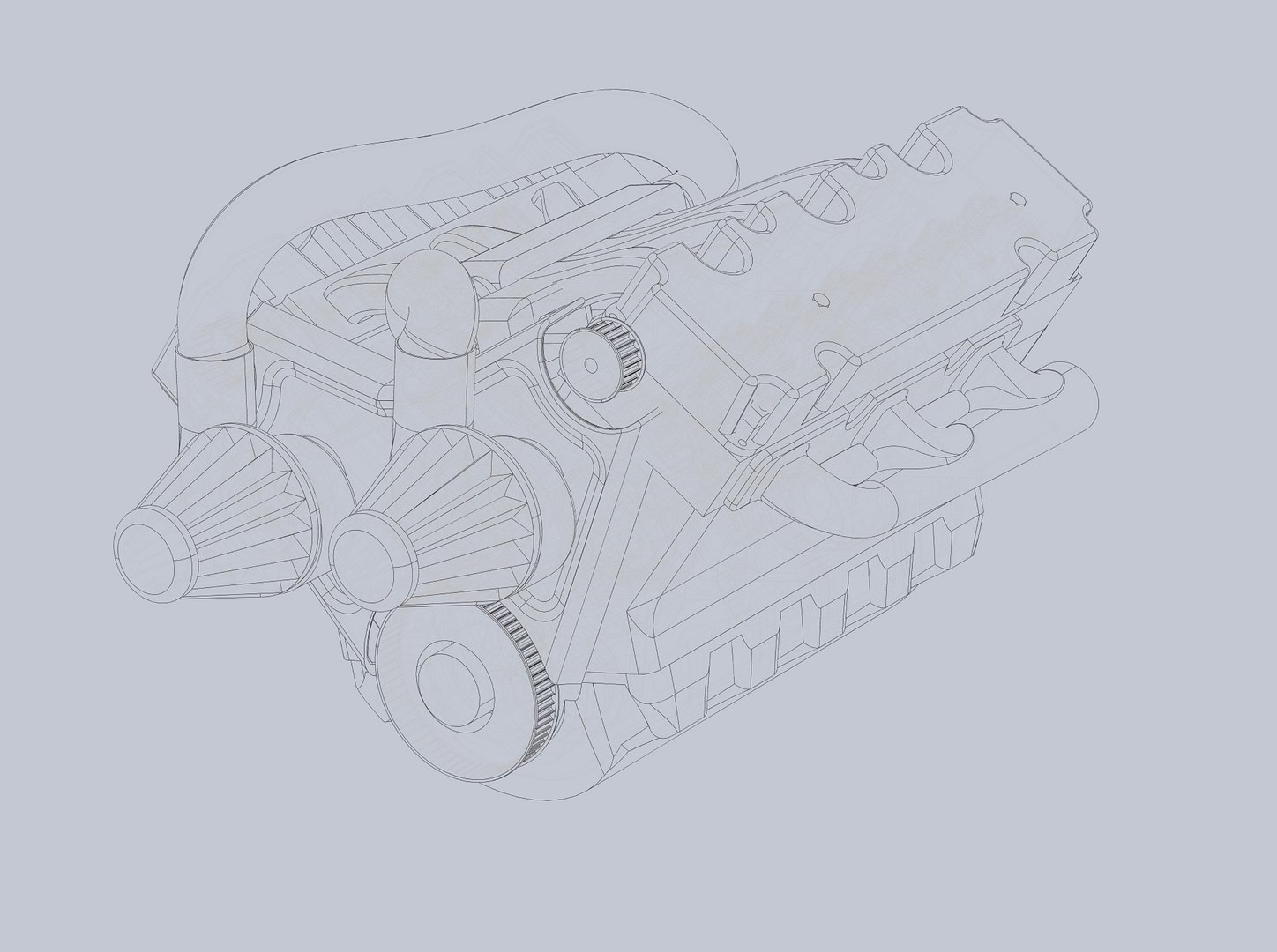 3D V 6 Engine Model - TurboSquid 2047805