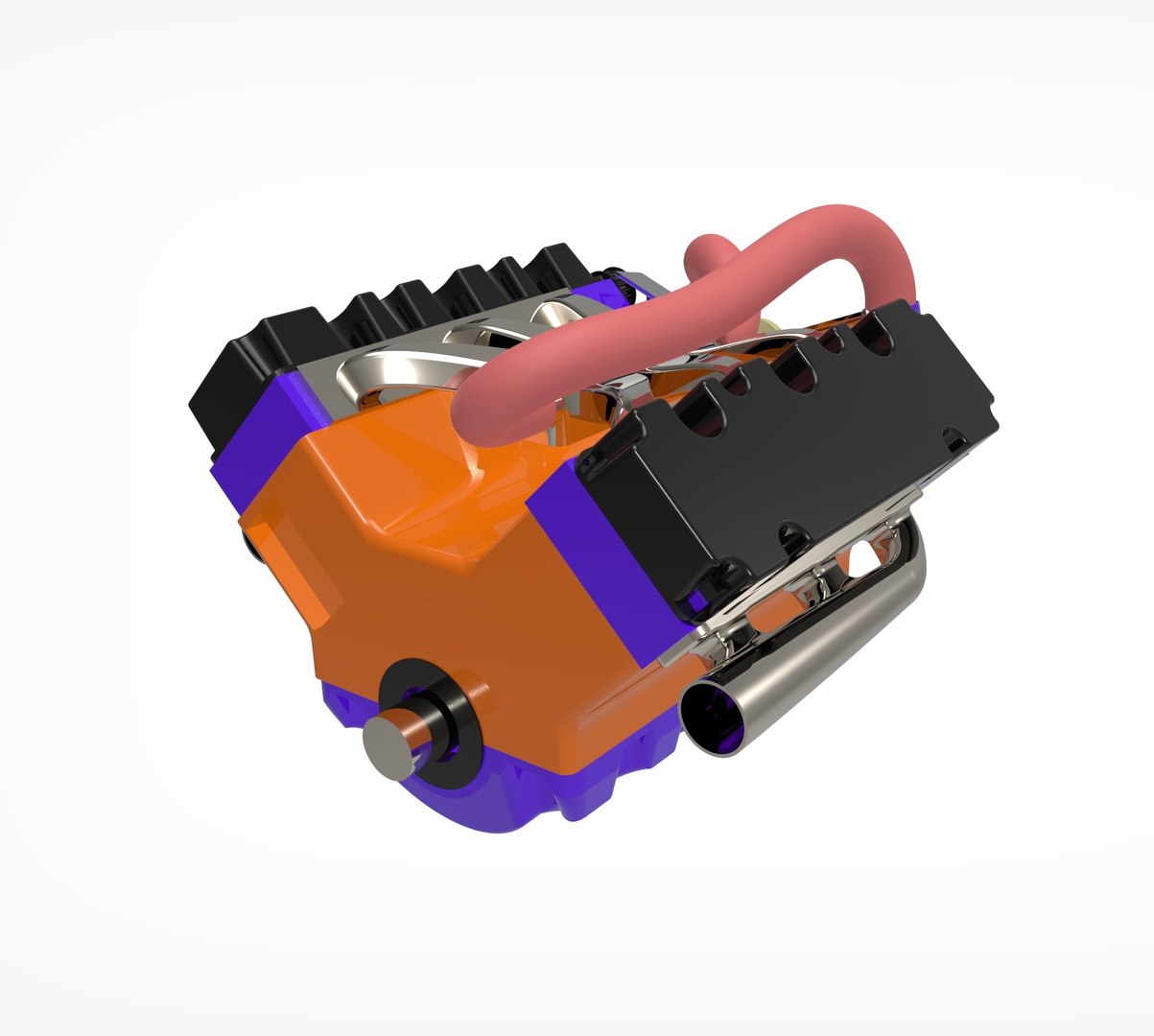 3d V 6 Engine Model Turbosquid 2047805