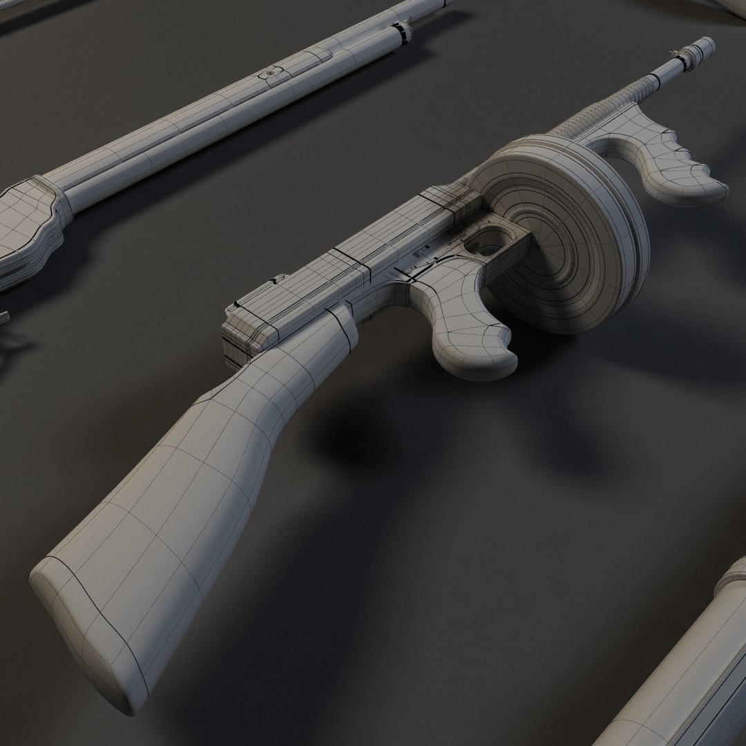 weapons pack - ranged 3d model