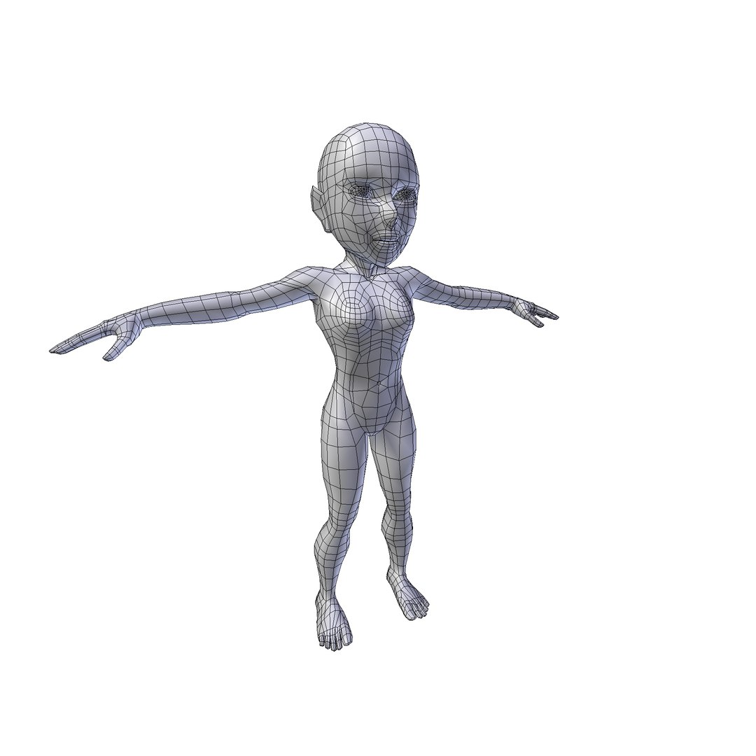 3D Model Anime Female Basemeshes Collection - TurboSquid 2322570