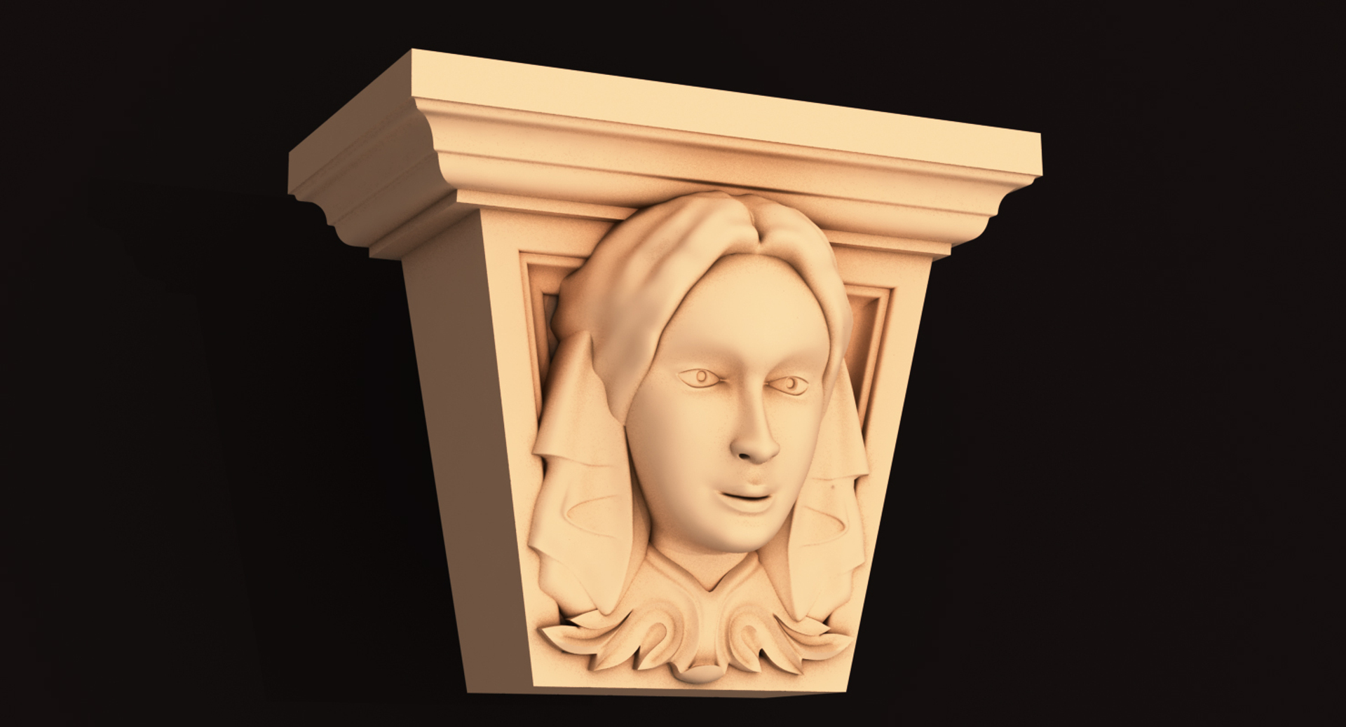 3d Classical Interior Wall Model