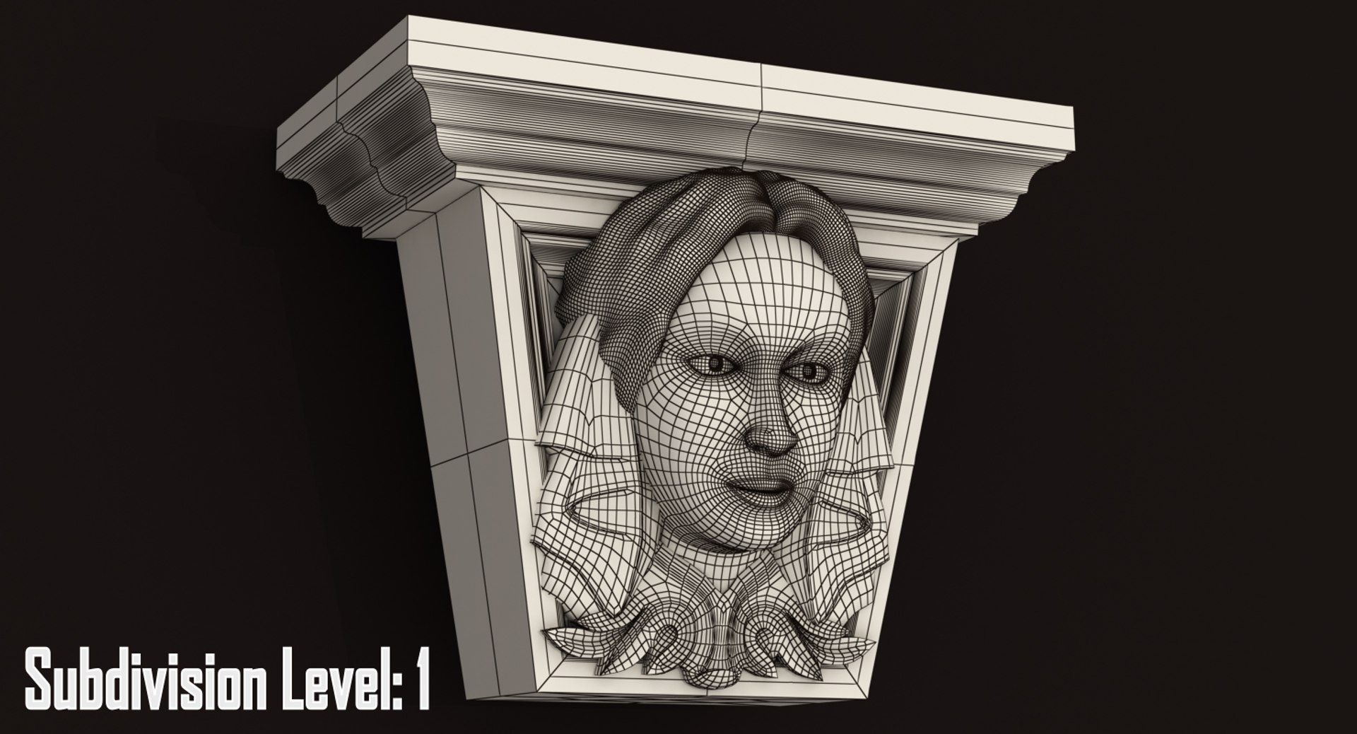 3d Classical Interior Wall Model