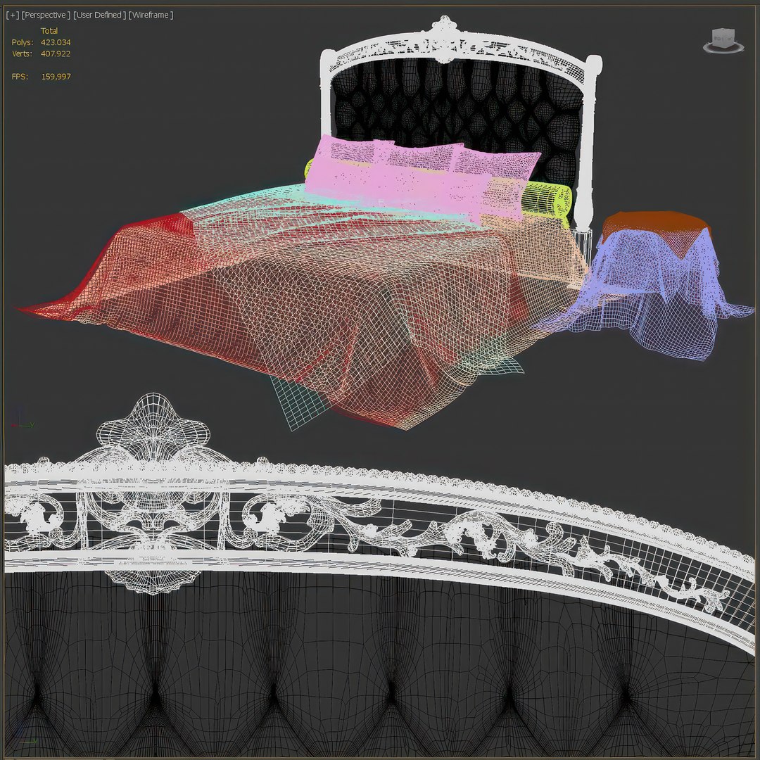 Provasi Venice Bed 3D Model - TurboSquid 2050118