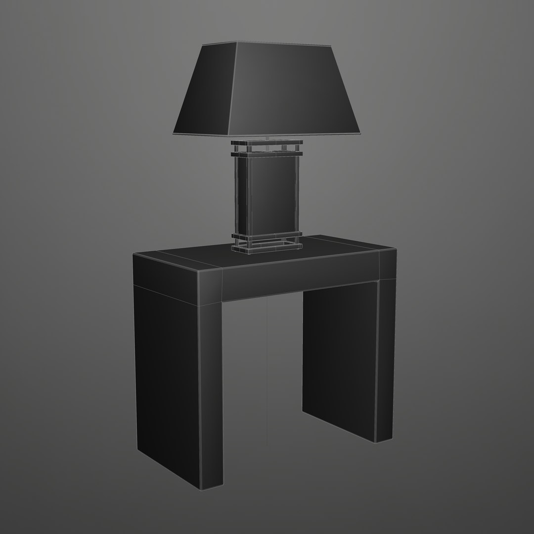 3D Modern table and lamp model - TurboSquid 1996841