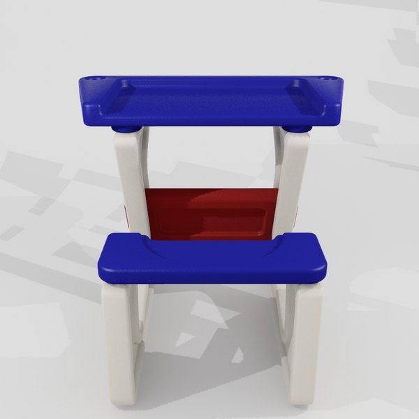 schoolbench kindergarten children 3d model