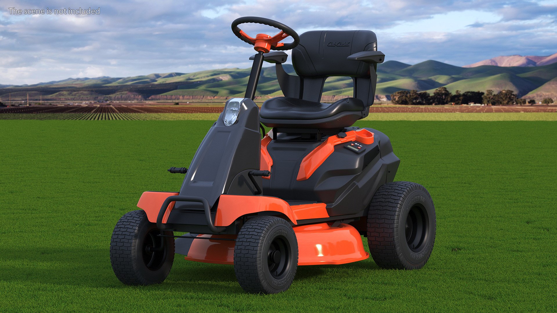 3D Electric Mobility Lawn-Mower Orange Rigged For Maya - TurboSquid 2191763