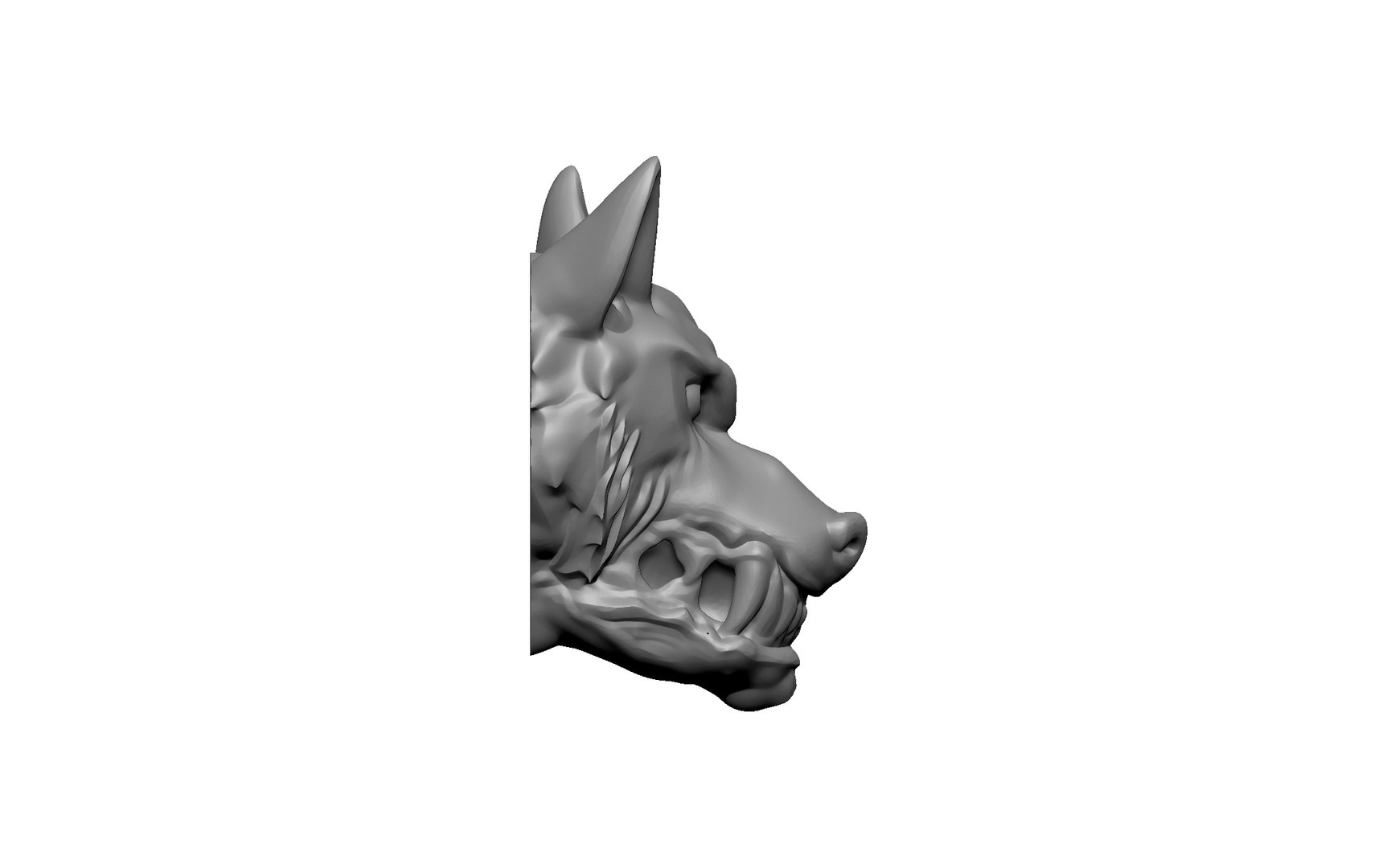 Dog Head Statue 3D - TurboSquid 2221099