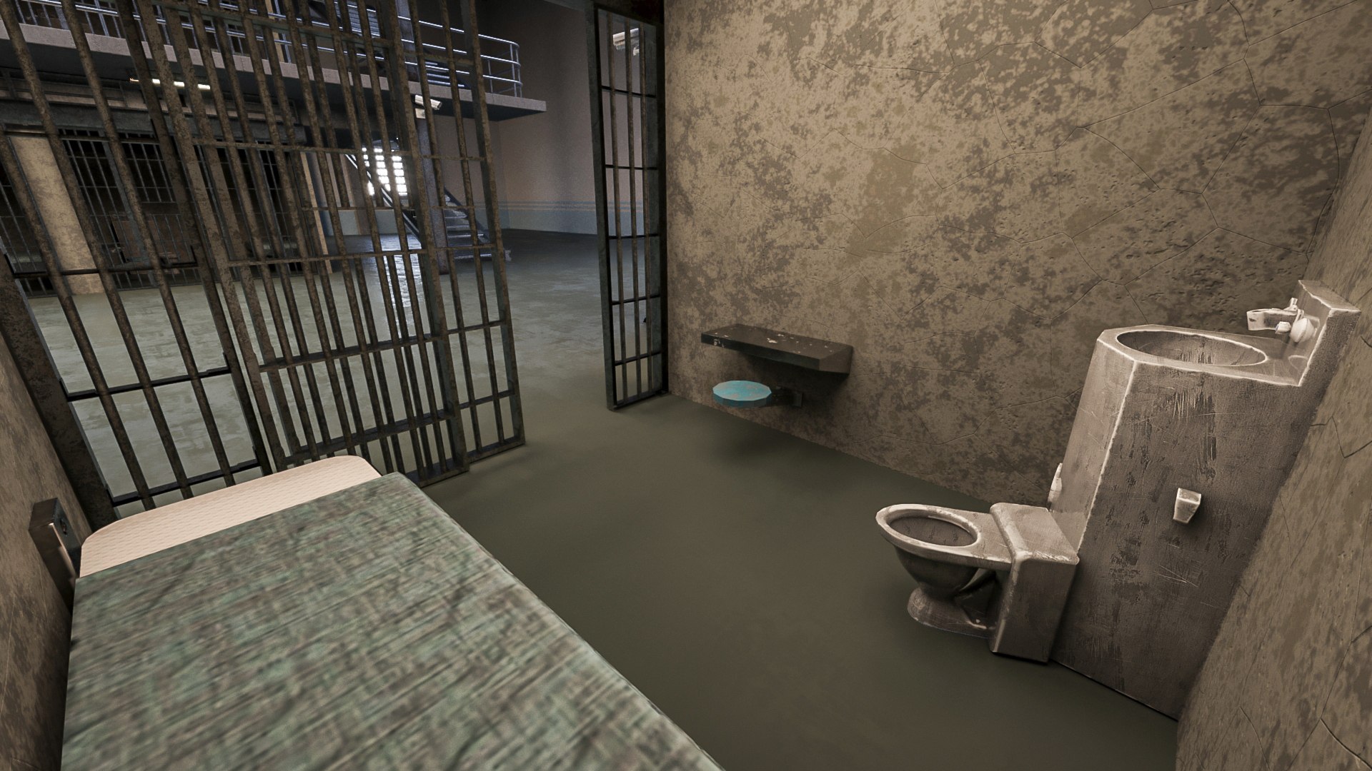 3D Prison Jail Cell Block - TurboSquid 2317057