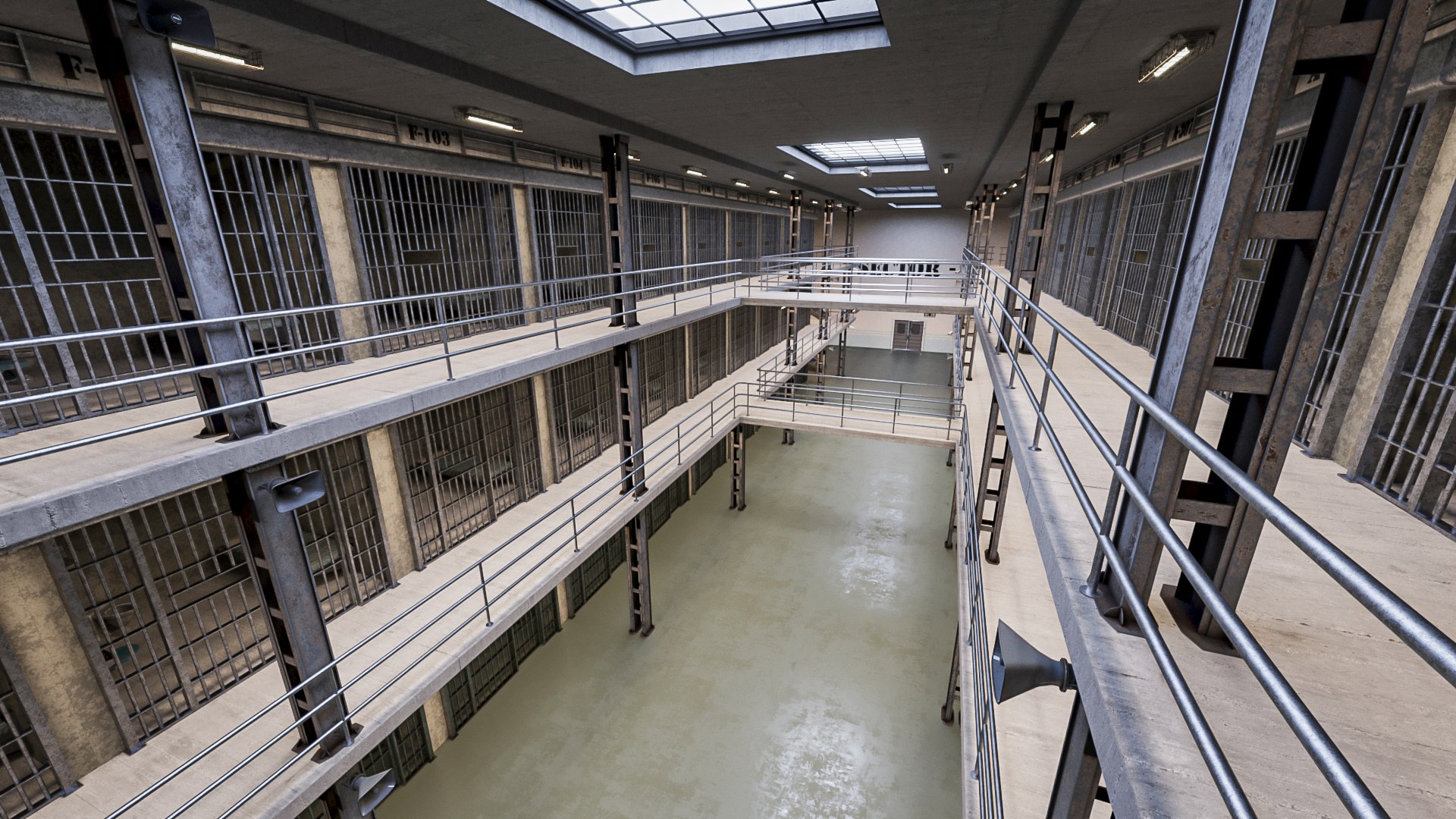 3D Prison Jail Cell Block - TurboSquid 2317057