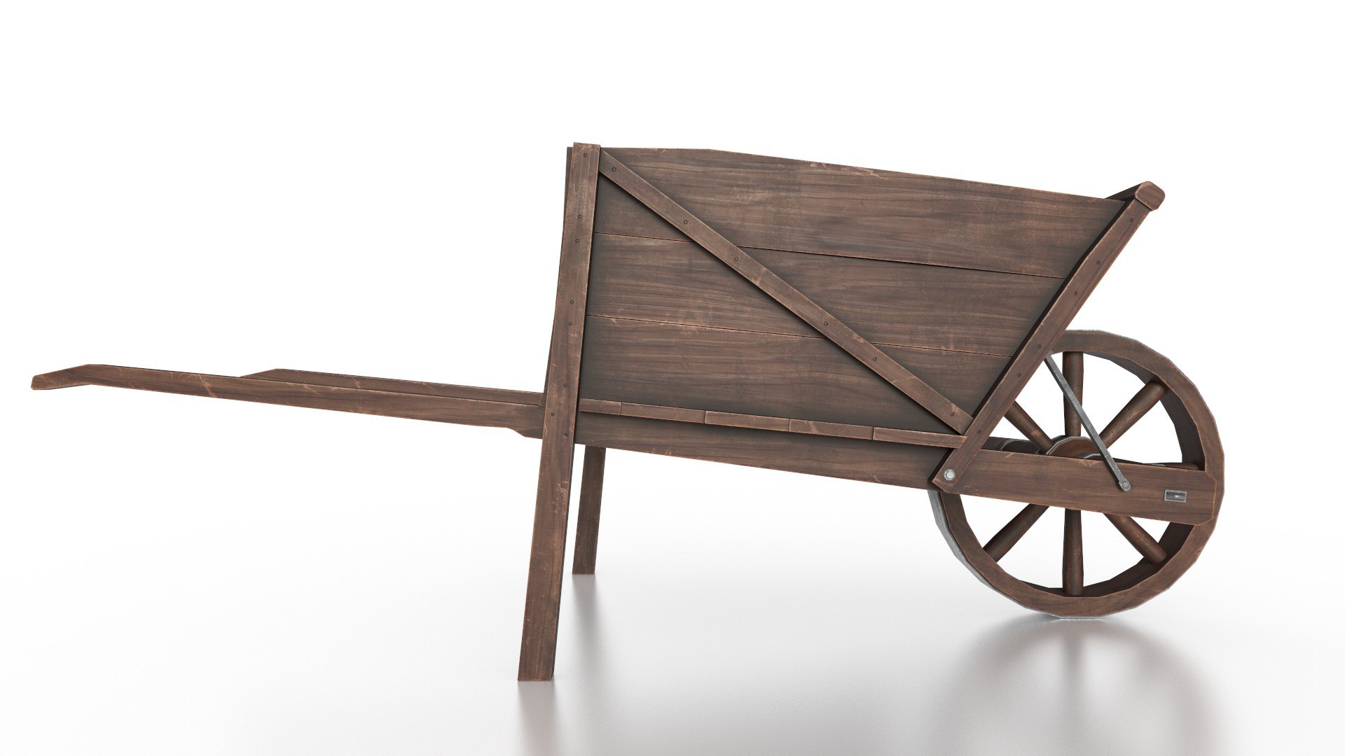 Western - Wooden Wheelbarrow 3D - TurboSquid 1800059