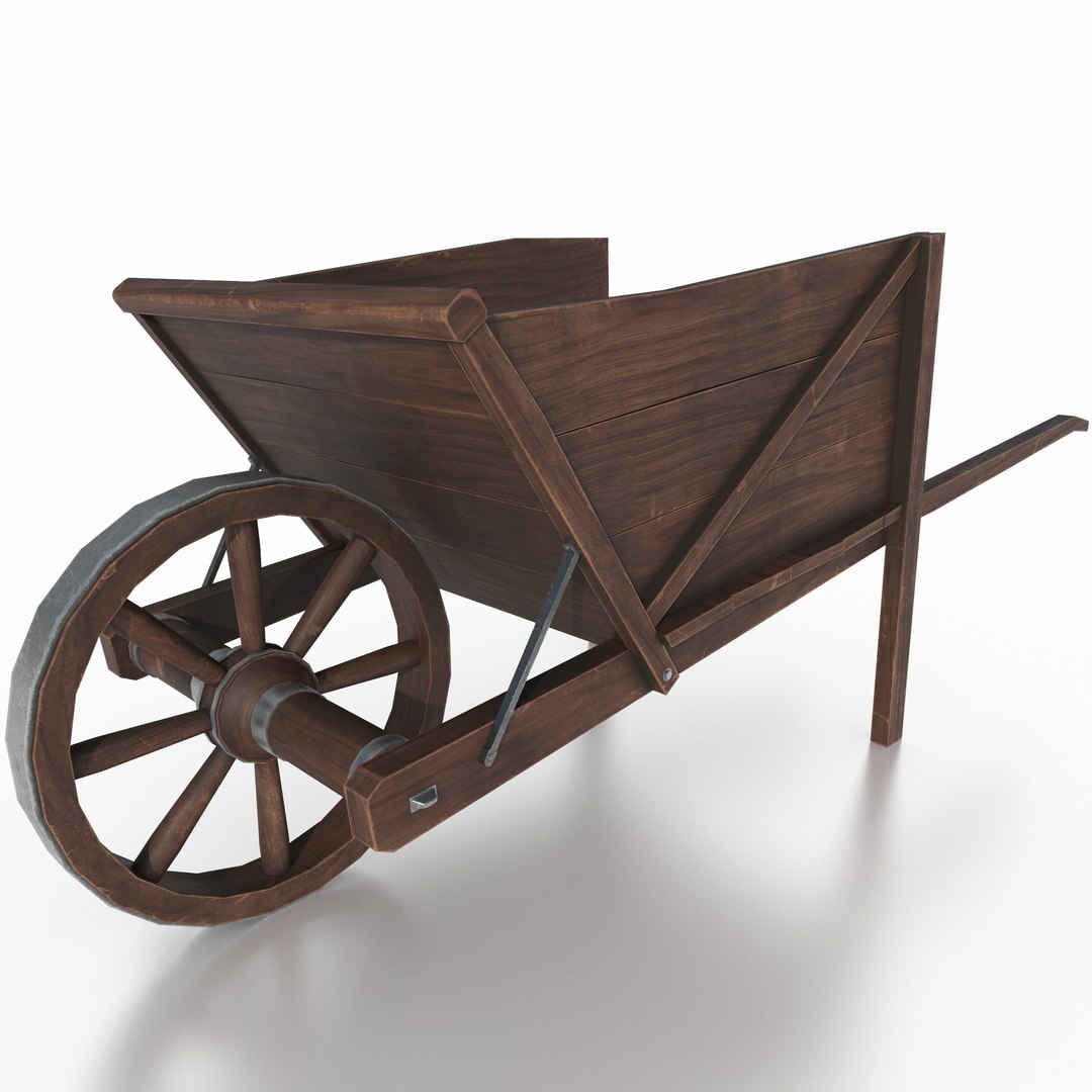 Western - Wooden Wheelbarrow 3D - TurboSquid 1800059