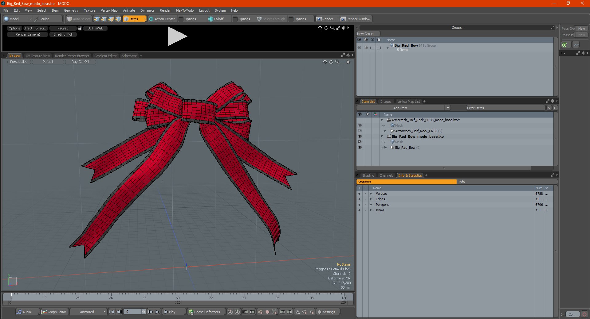 Big Red Bow 3D Model - TurboSquid 1827484