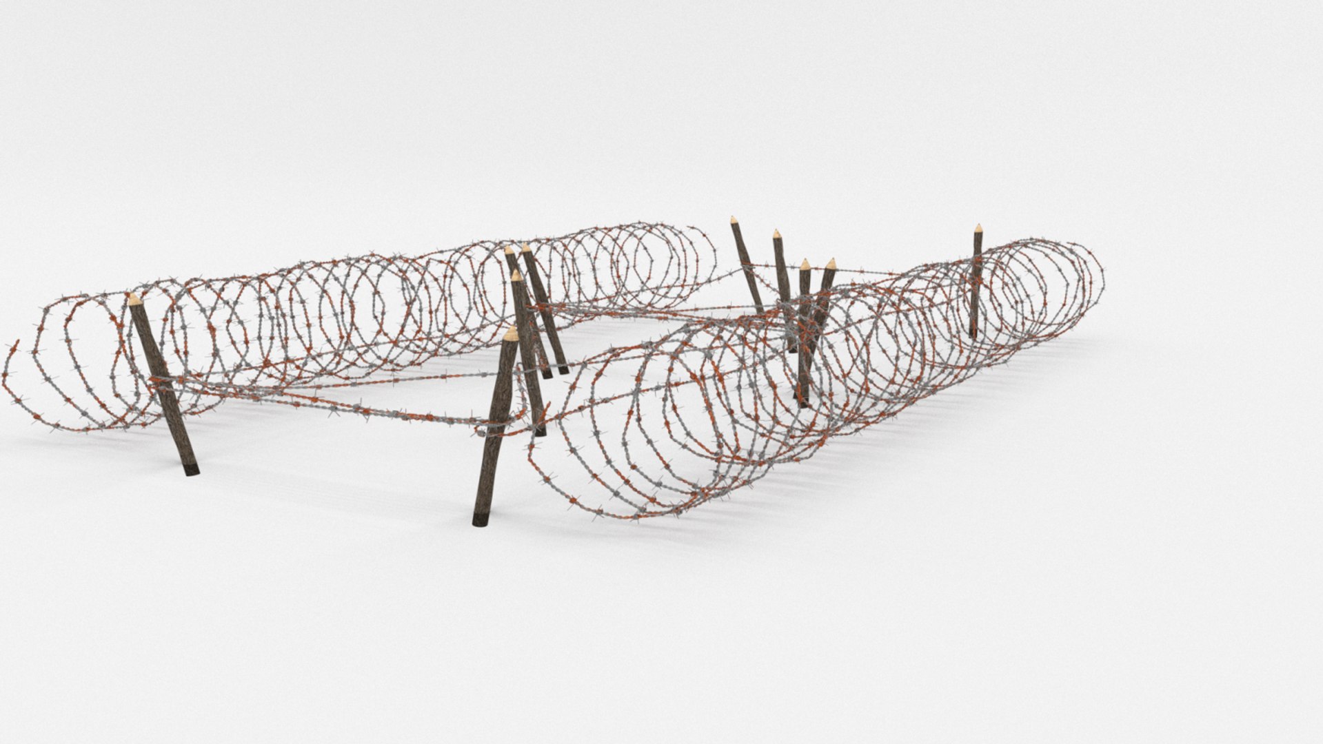 Barb Wire Obstacle 3D Model - TurboSquid 1191697