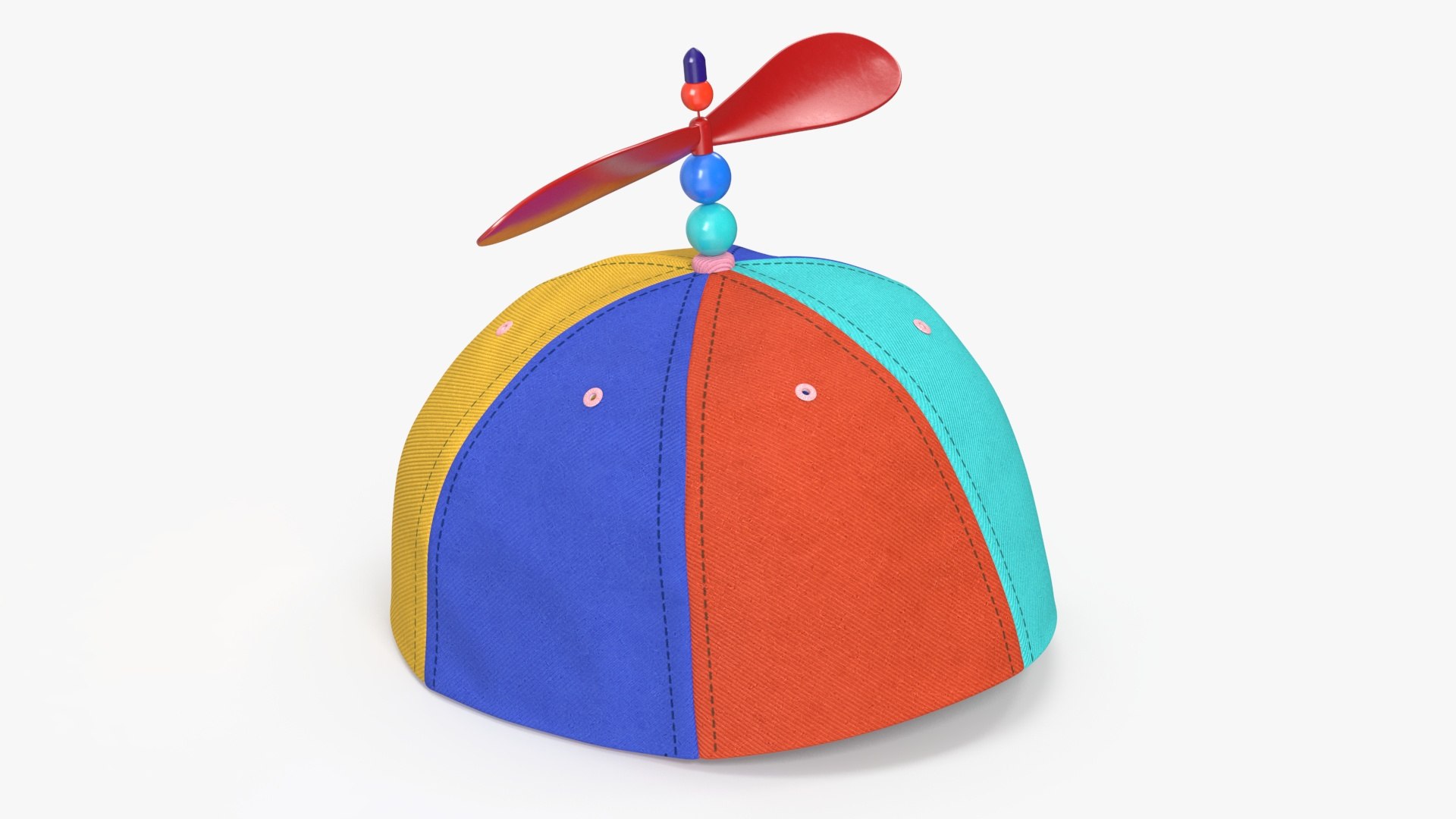 3D Colorful Propeller Hat Brimless Model - TurboSquid 2195885