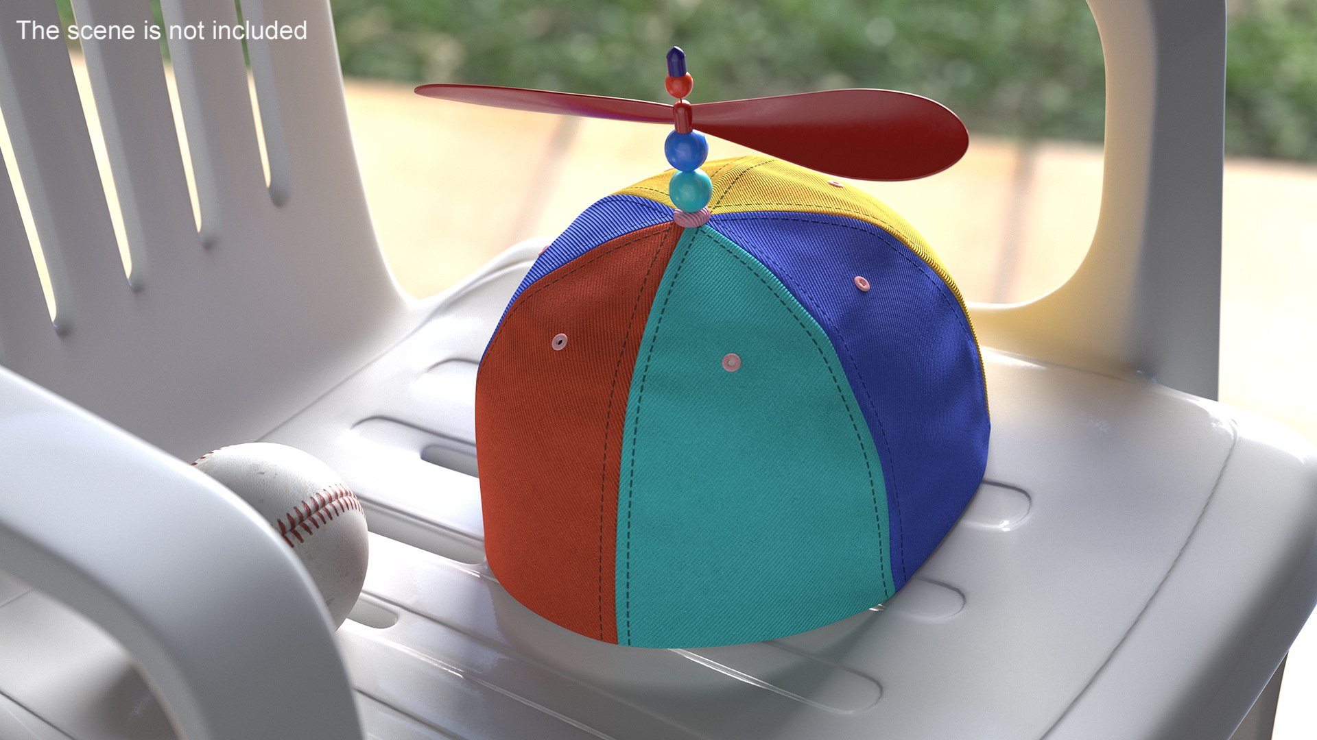 3D Colorful Propeller Hat Brimless Model - TurboSquid 2195885