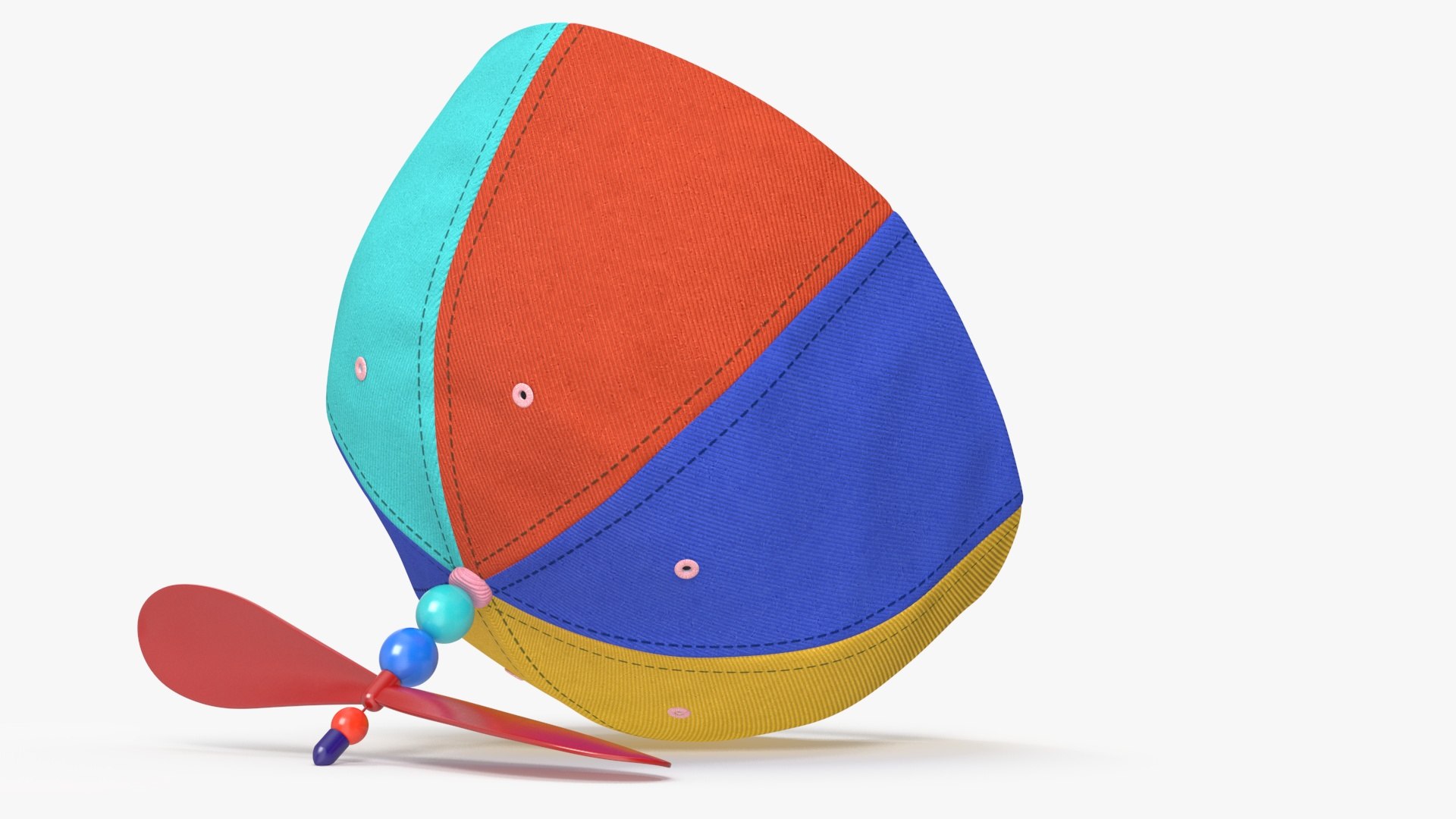 3D Colorful Propeller Hat Brimless Model - TurboSquid 2195885