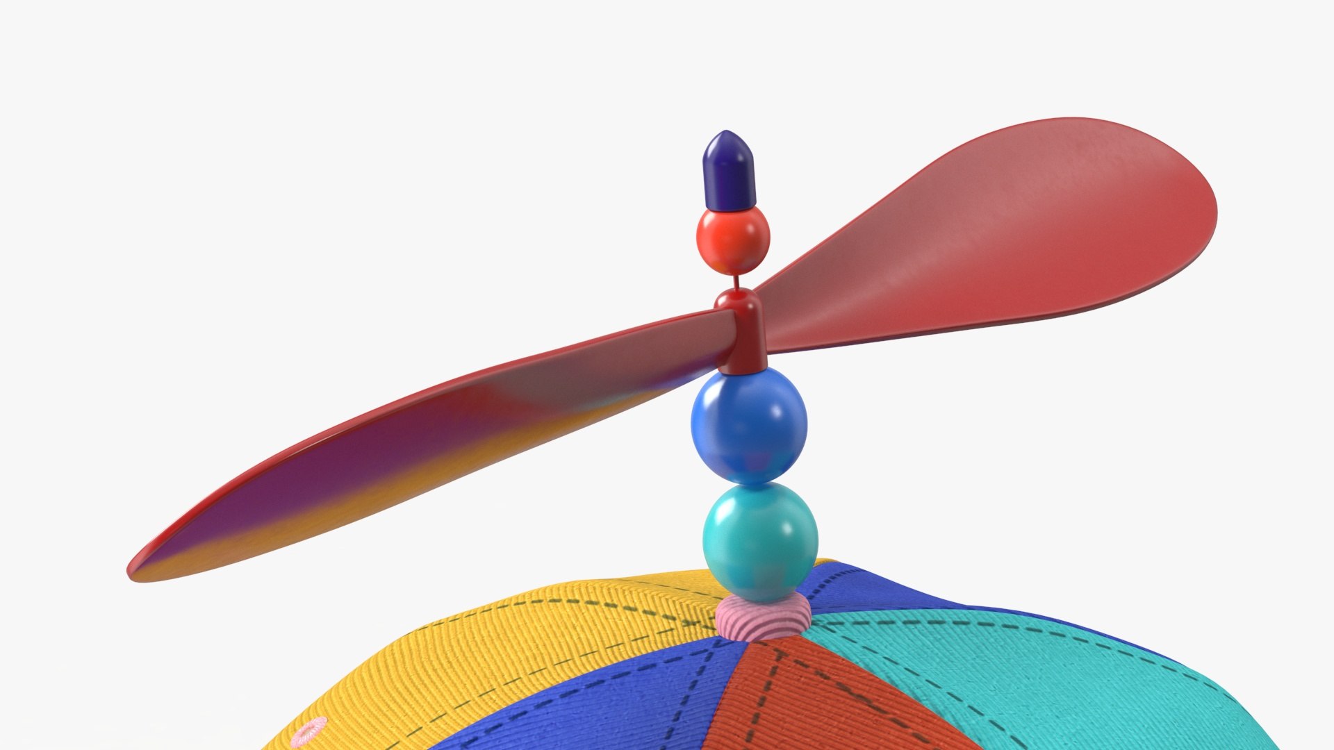 3D Colorful Propeller Hat Brimless Model - TurboSquid 2195885