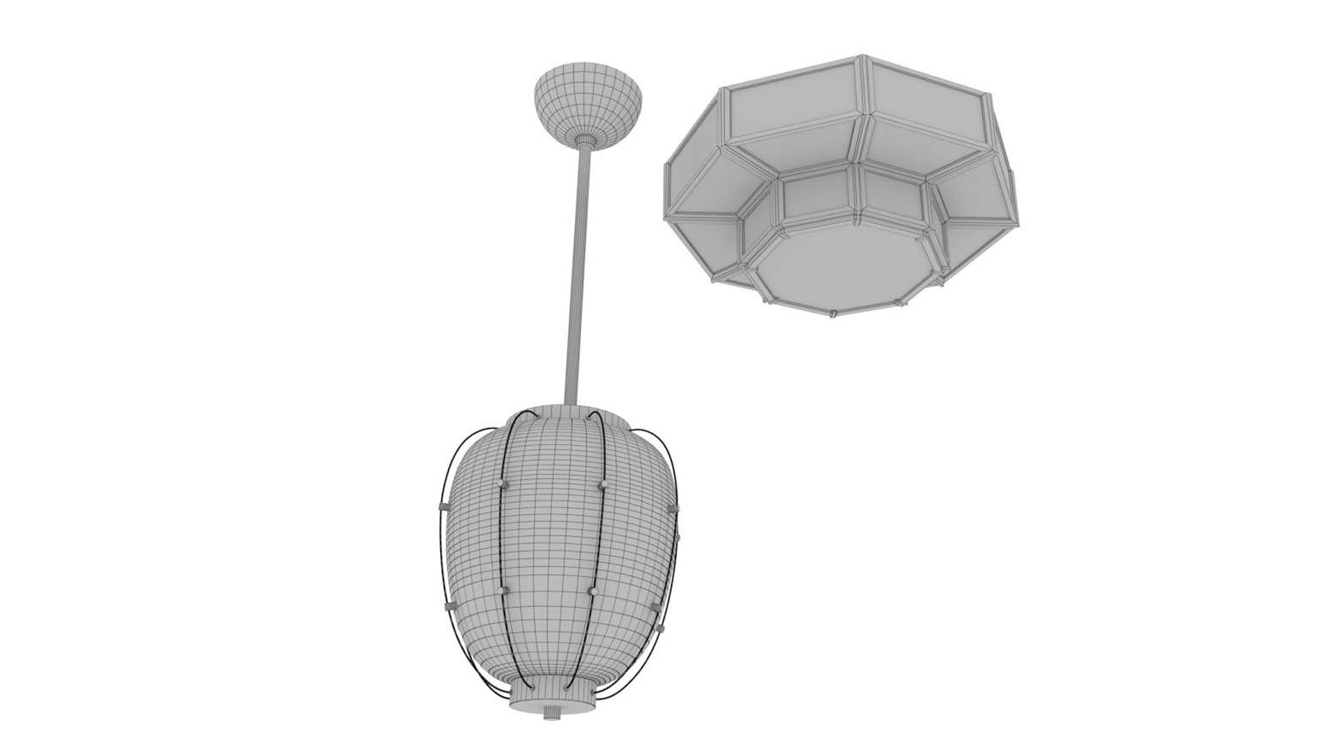 Two ceiling lights 3D model - TurboSquid 1789928