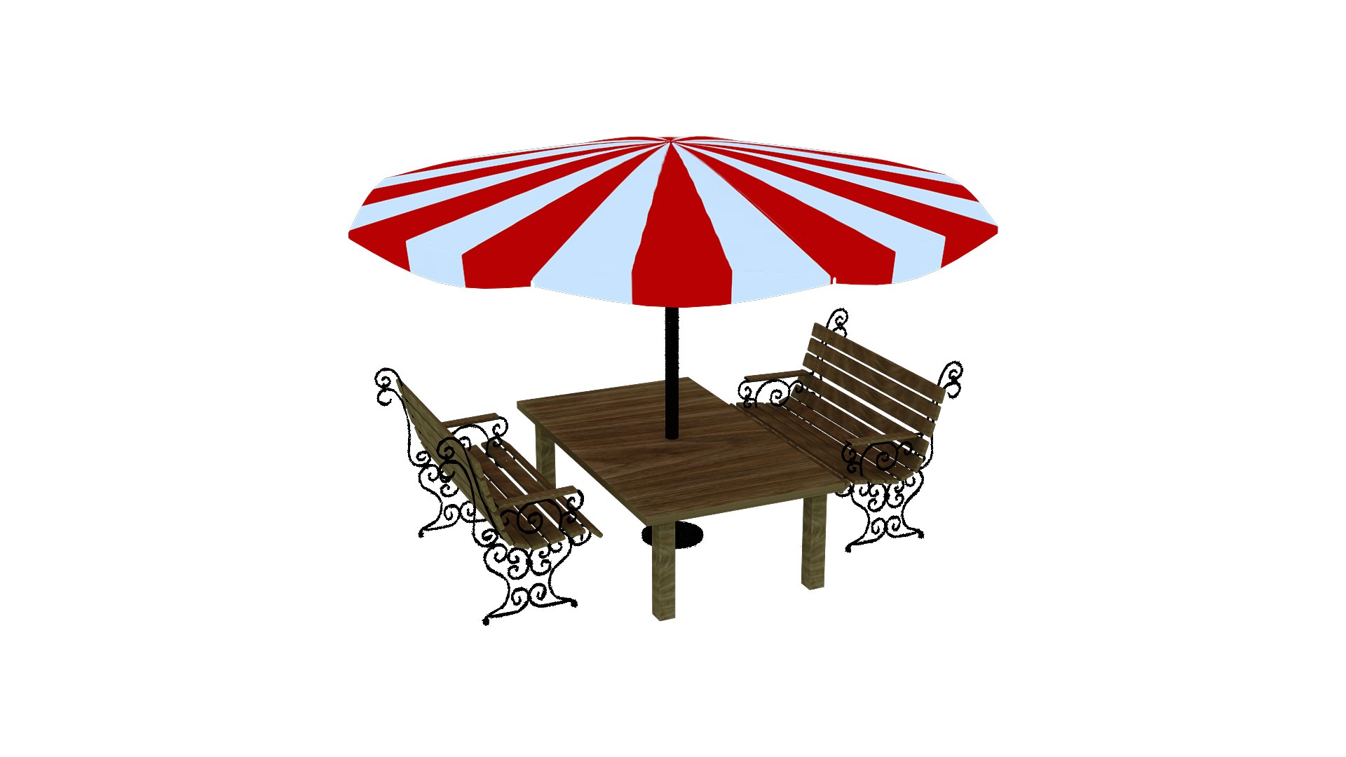 Patio Table 3D model - TurboSquid 1929440