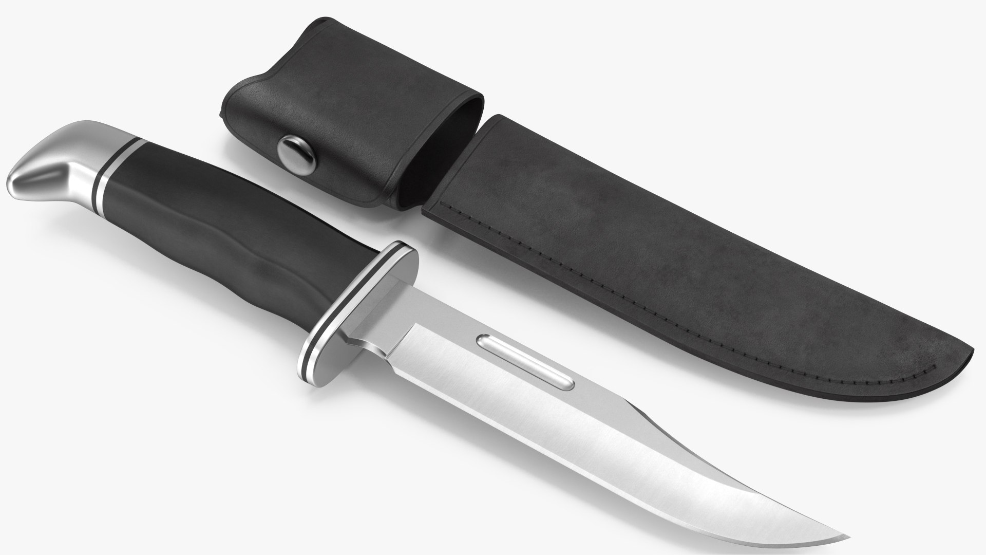 Hunting Knife In A Leather Sheath 3D Model - TurboSquid 2222980