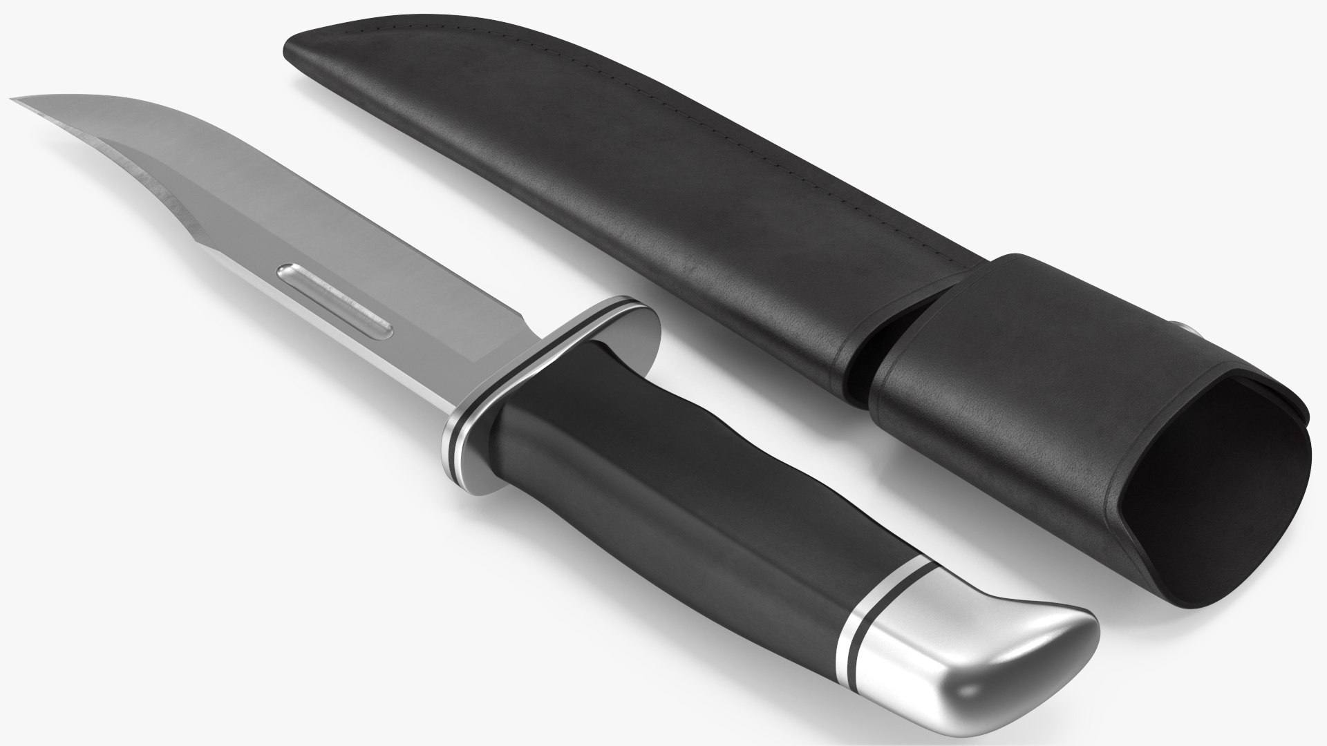 Hunting Knife In A Leather Sheath 3D Model - TurboSquid 2222980