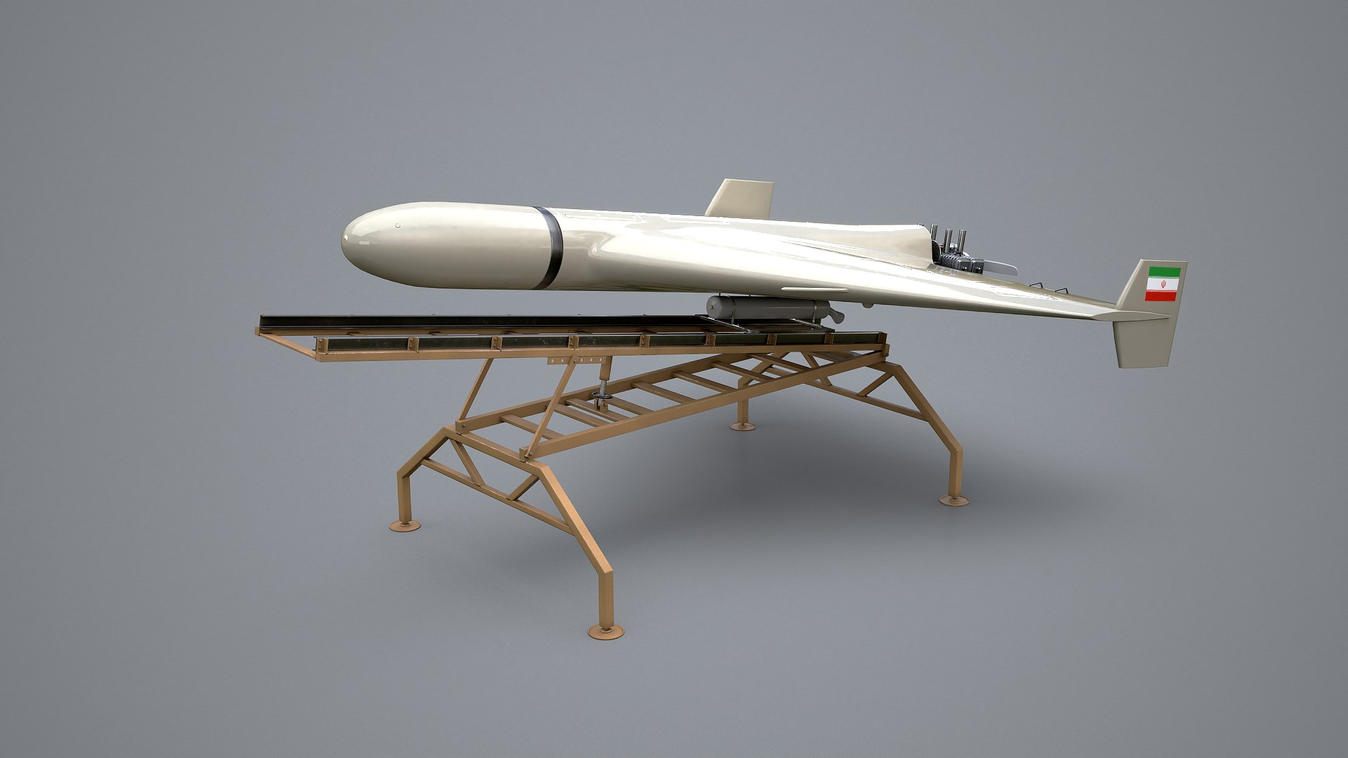 3D Shahed 136 Iran UAV Drone And Launch Ramp Model - TurboSquid 2463171