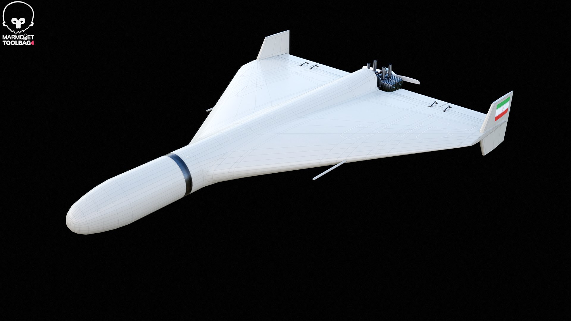 3D Shahed 136 Iran UAV Drone And Launch Ramp Model - TurboSquid 2463171