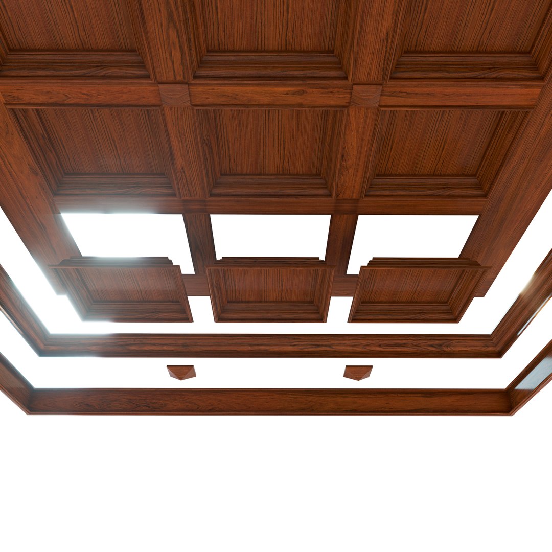 Wooden Ceiling Caissons Classic 3D Model - TurboSquid 1610661