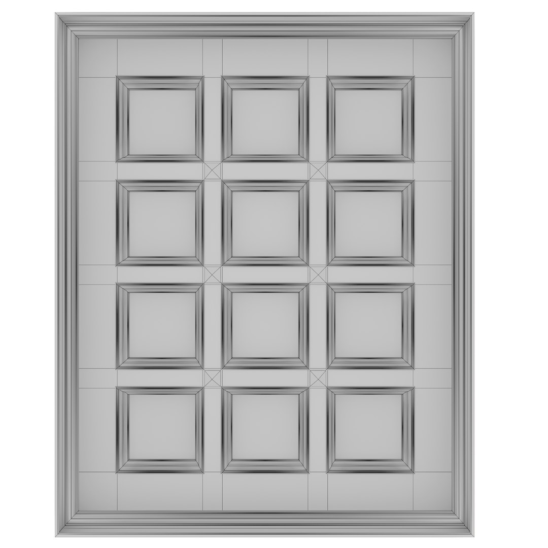 Wooden Ceiling Caissons Classic 3D Model - TurboSquid 1610661