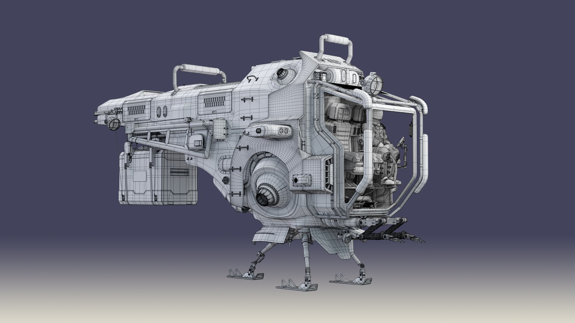 Utility Vehicle Ship Space 3D Model - TurboSquid 1402157