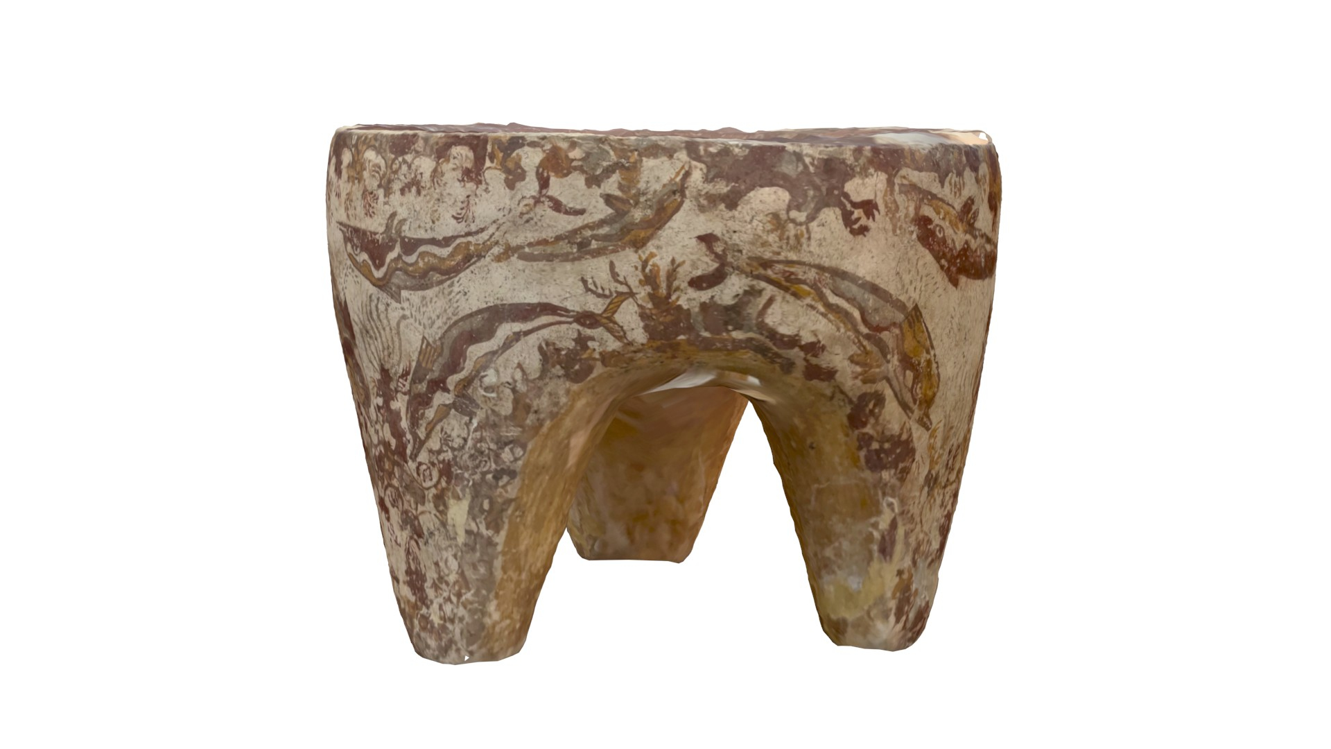 3D Offering Table With Dolphins Akrotiri Greece Bronze Age Model ...