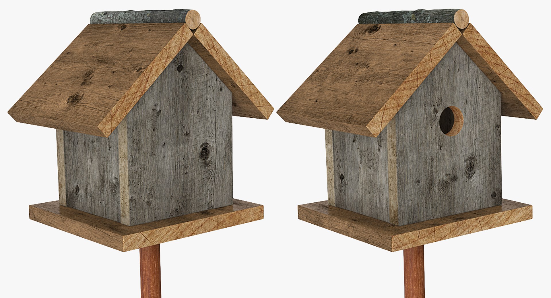 Garden Birdhouse Stand Model - TurboSquid 1230122