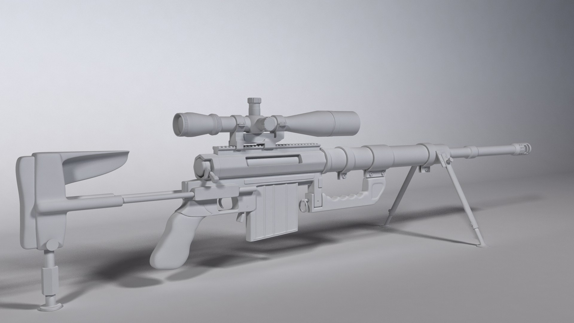 M200 Sniper Rifle 3d Model