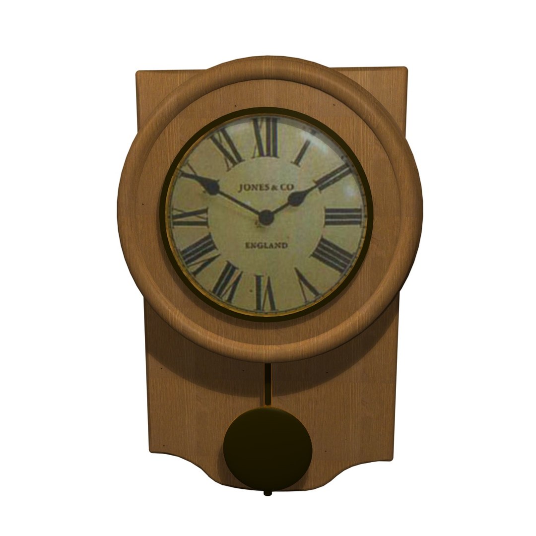 3d Clock Grandfather Model