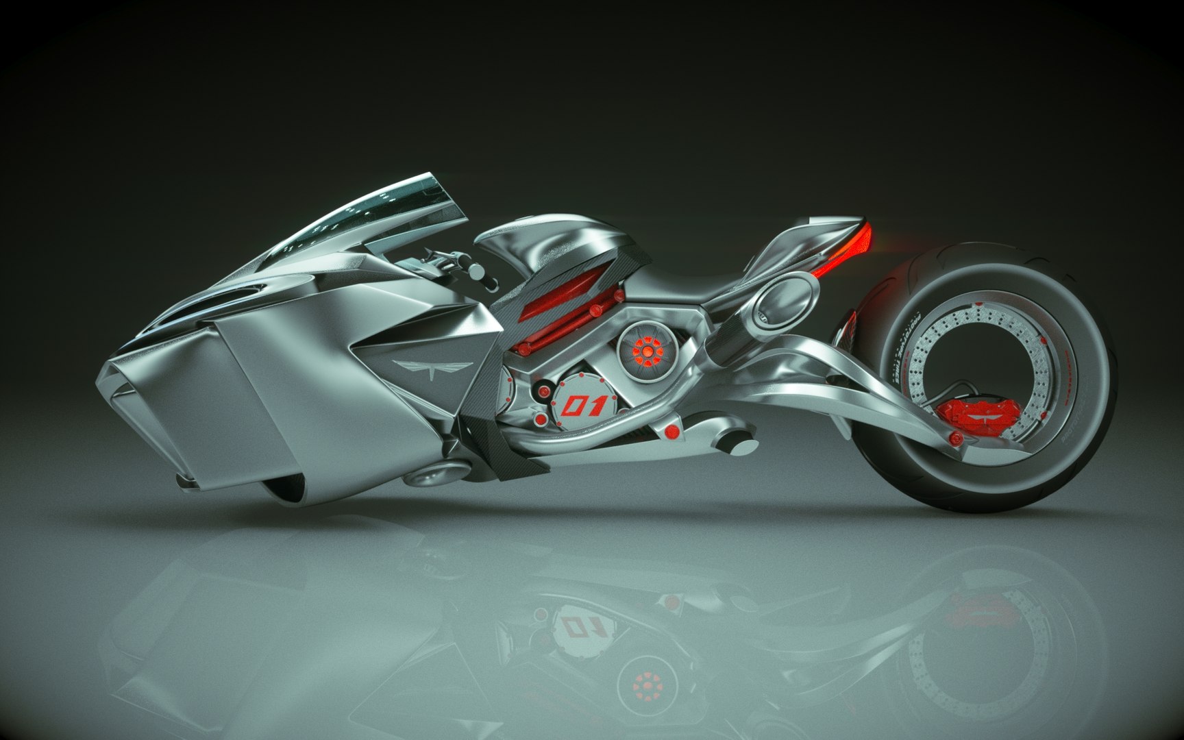 3D T Bike One Wheel 07 Model - TurboSquid 1887381