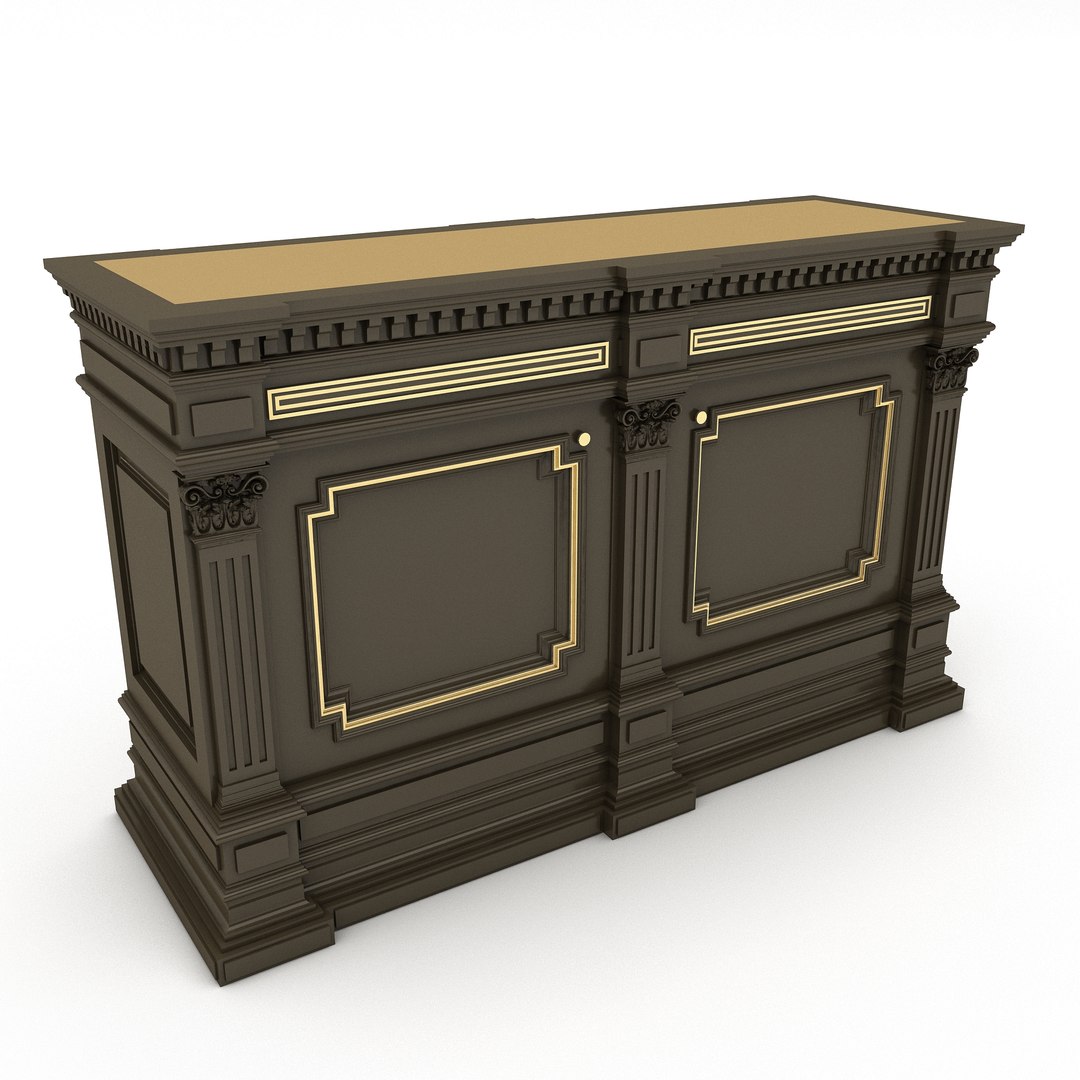 Classic Office Furniture 05 3D Model - TurboSquid 2006773