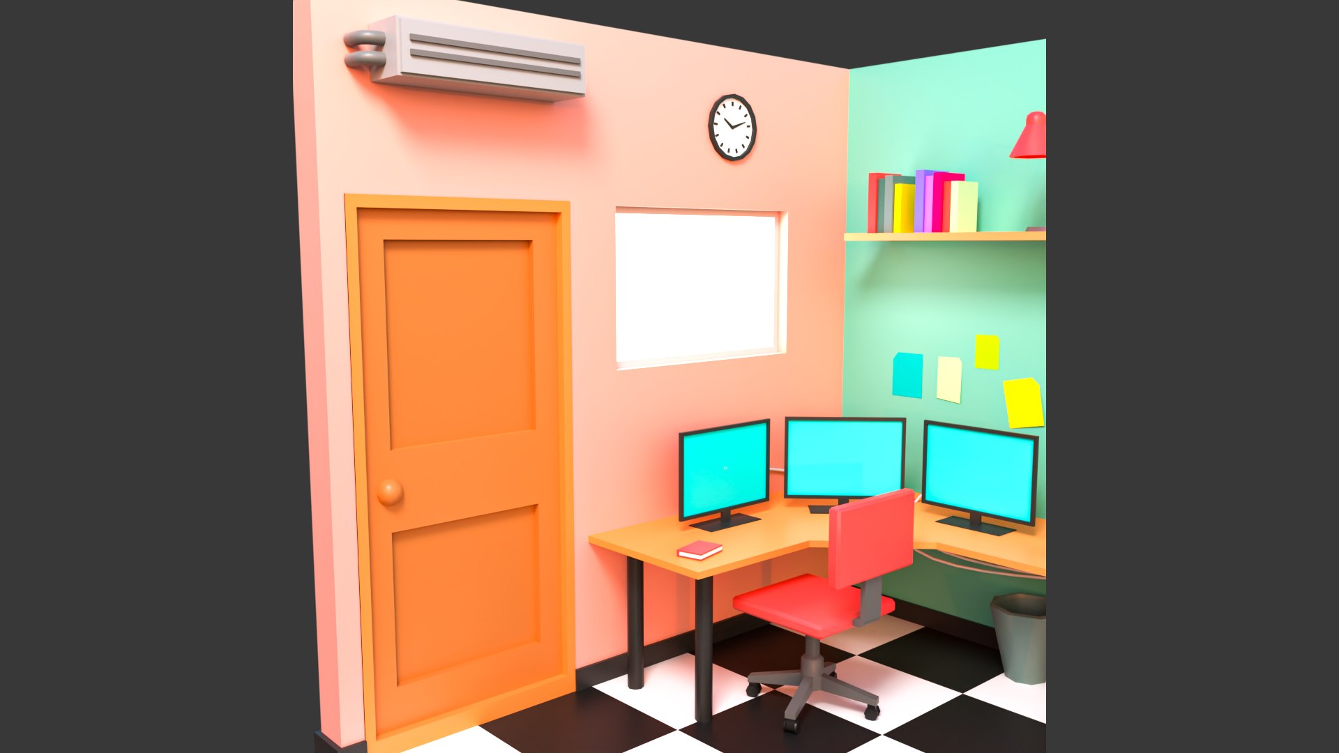 3D isometric room interior Low-poly 3D model - TurboSquid 2005711