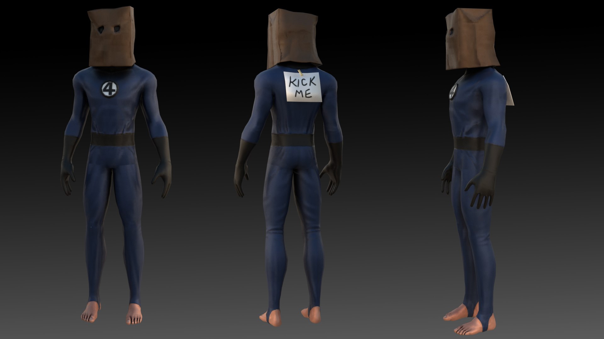 Spider-Man Bag Man Marvel 3D Model High-Quality Rigged 3D Model ...