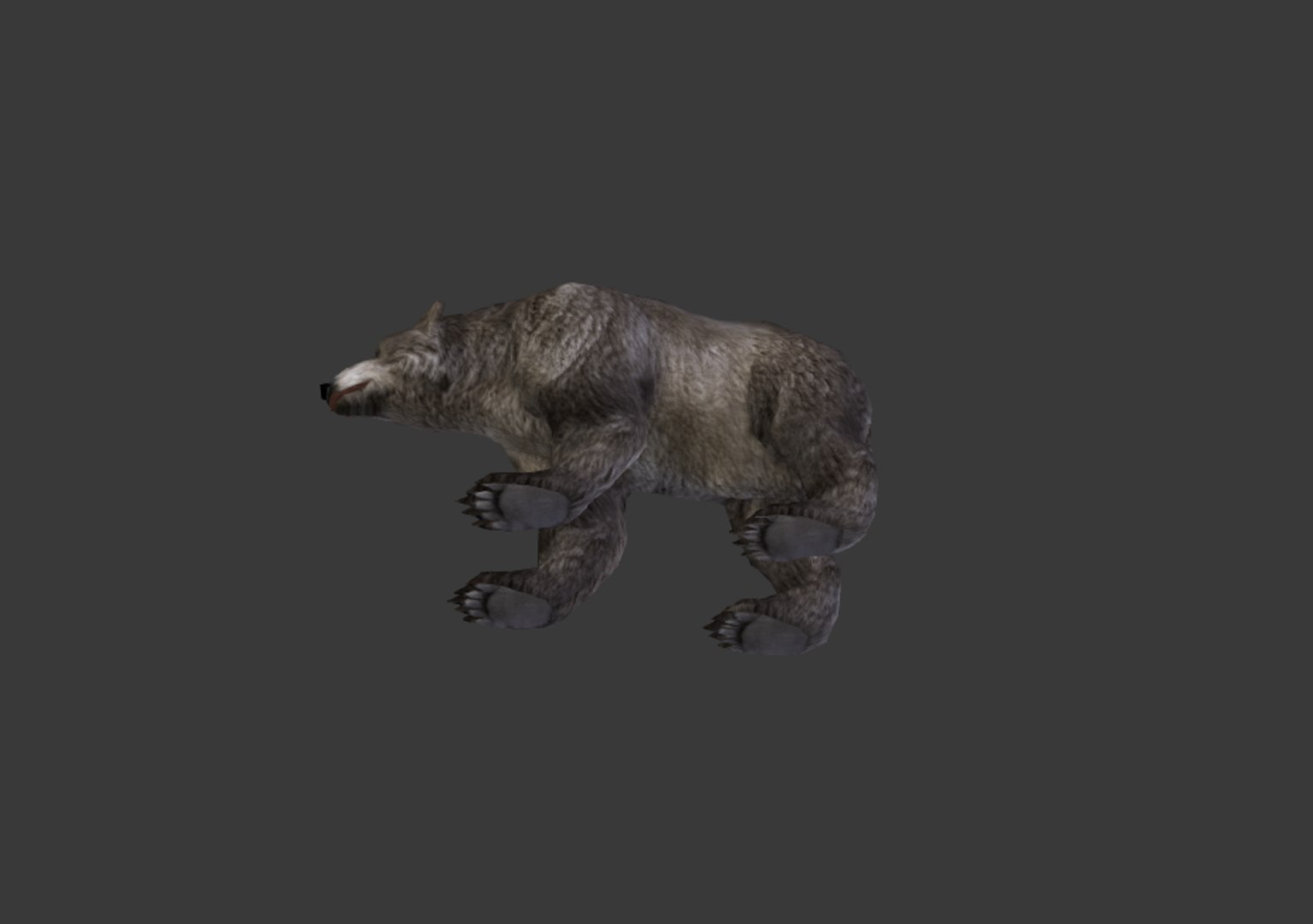 3d dark bear model