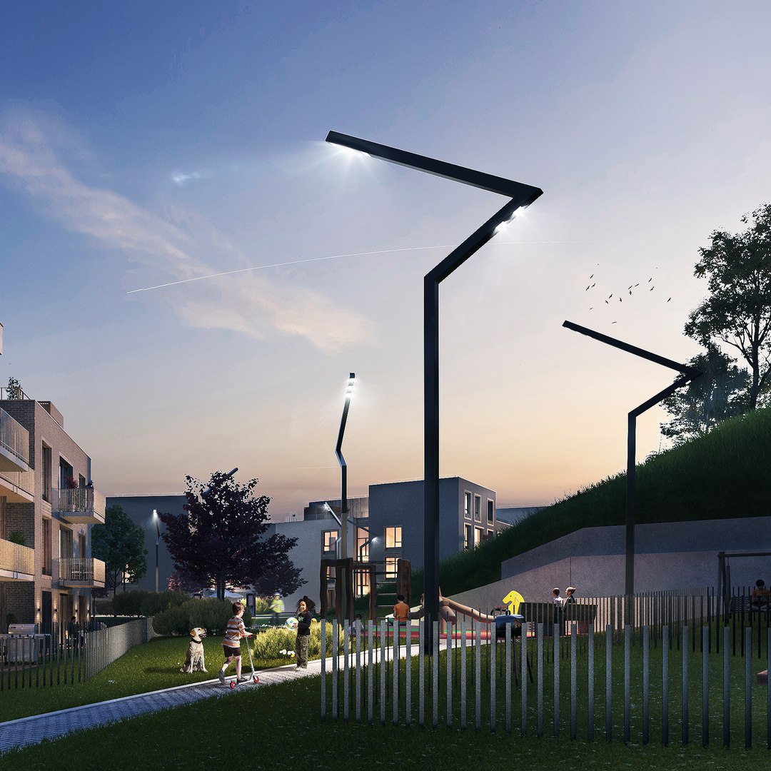 3D modern street lamp lights model - TurboSquid 1462311