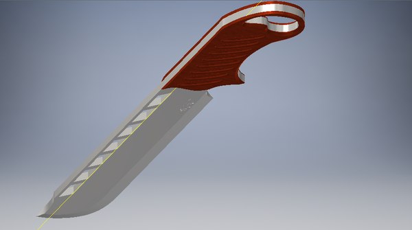 3d interesting knife model