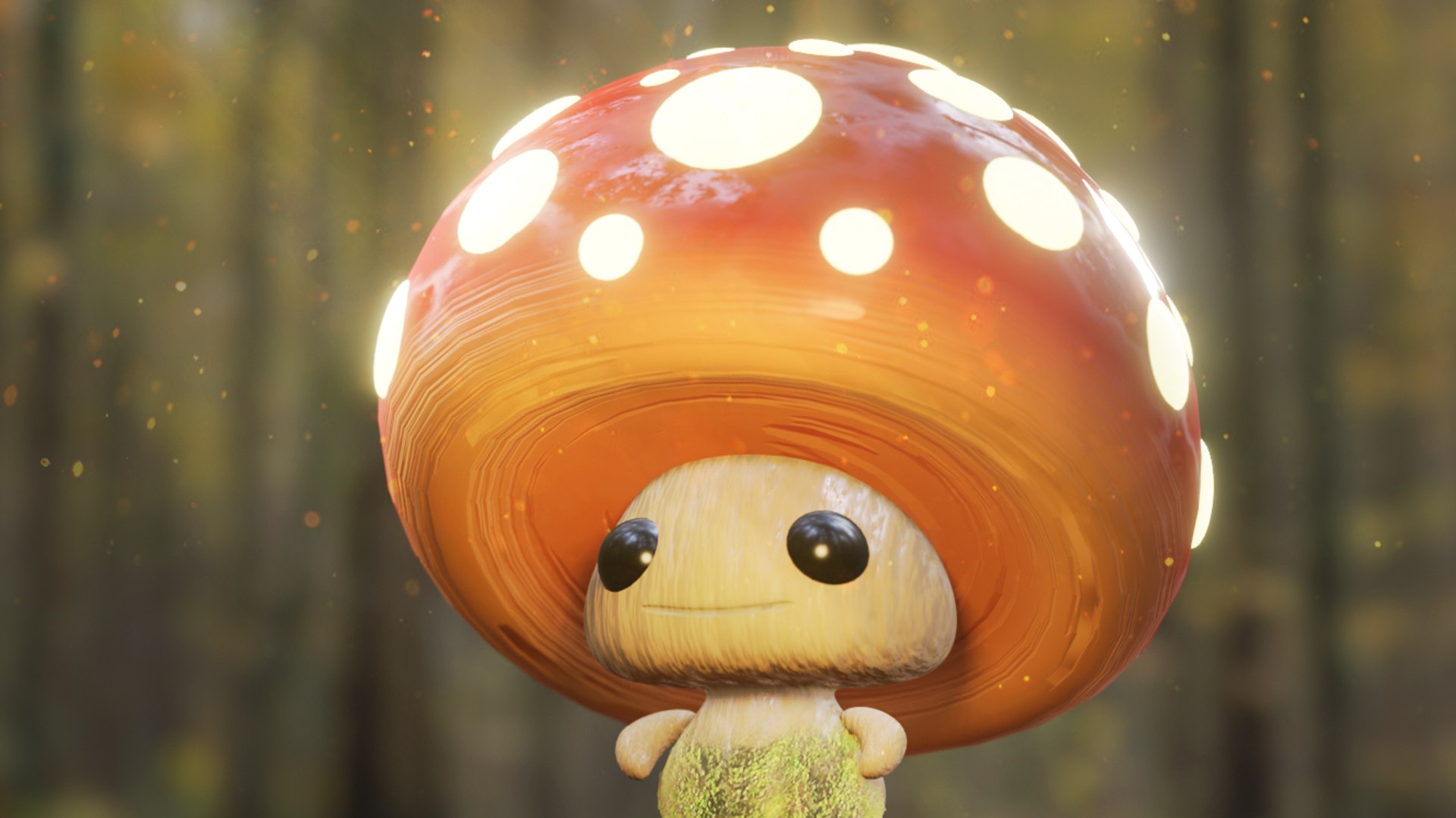 3D Model Lovely Mushroom - TurboSquid 2147644