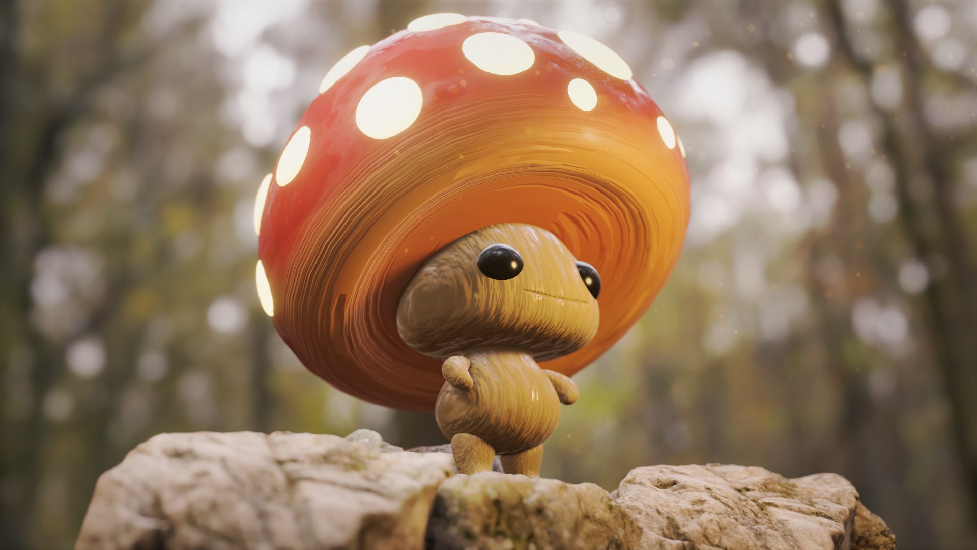 3D Model Lovely Mushroom - TurboSquid 2147644