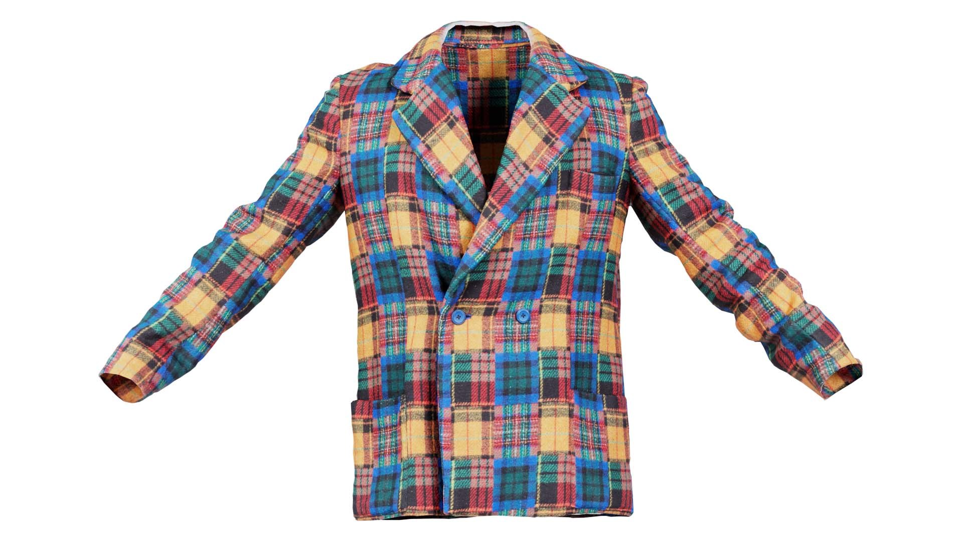 Clown Jacket Closed Remastered 3D Model - TurboSquid 2360194