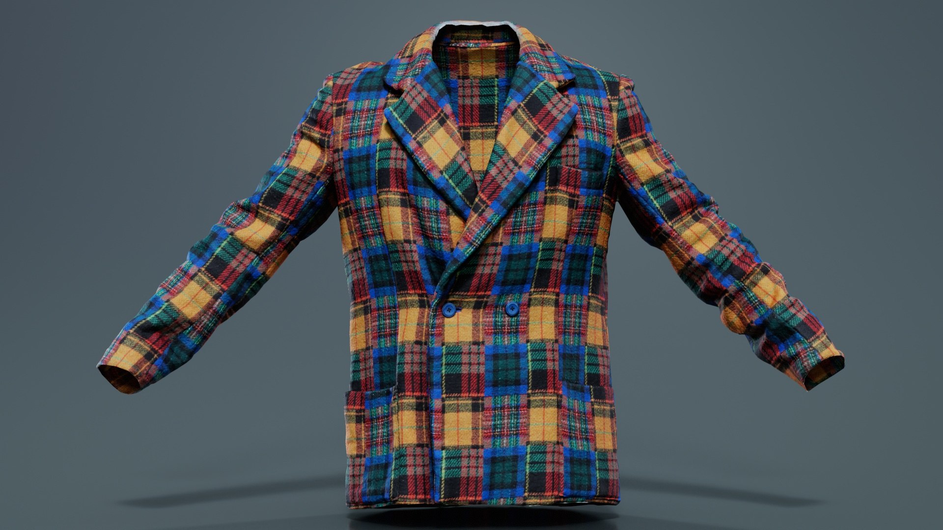 Clown Jacket Closed Remastered 3D Model - TurboSquid 2360194