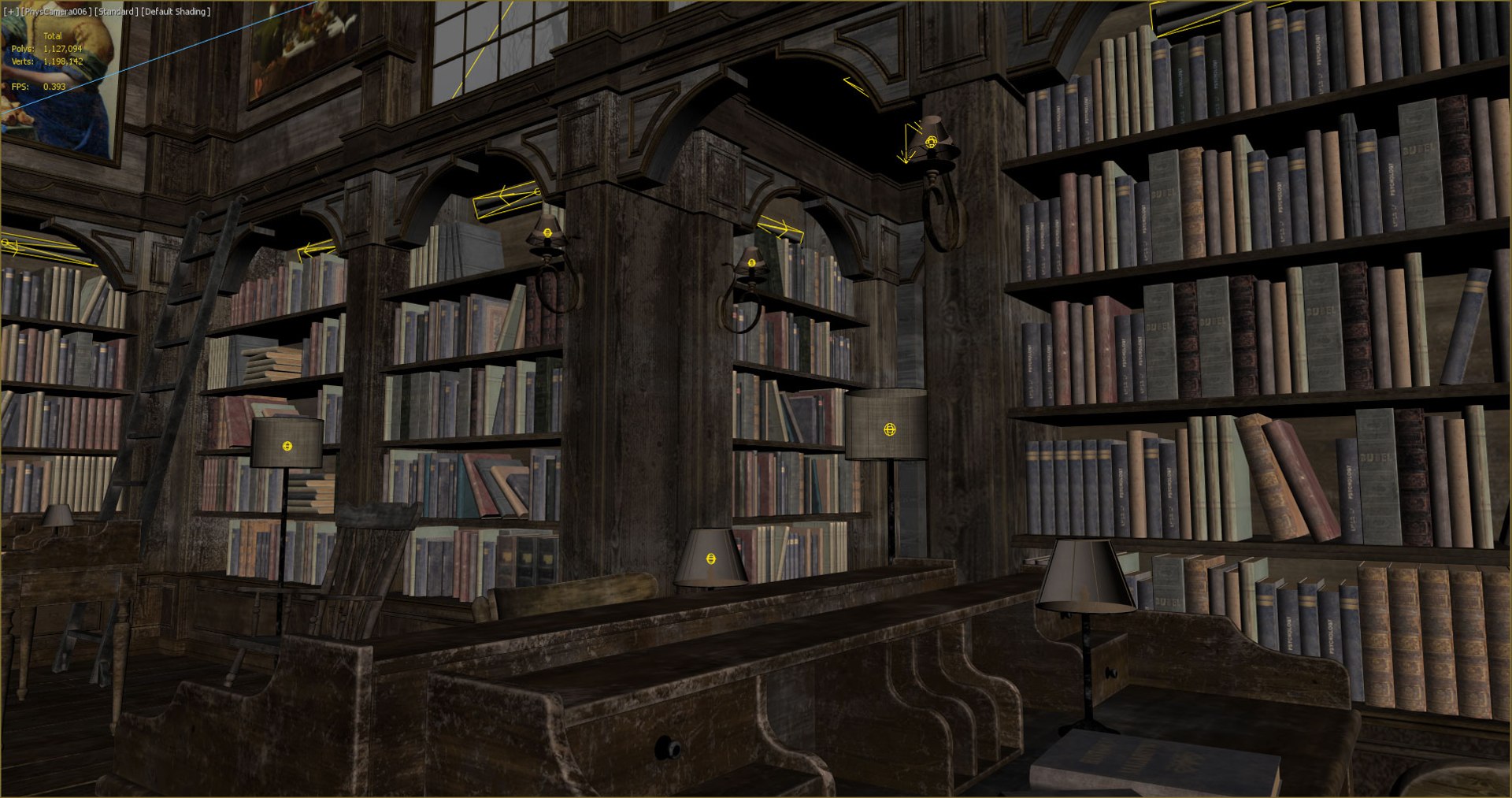 3D Old Classic Library - 8K PBR Textures - TurboSquid 1767057