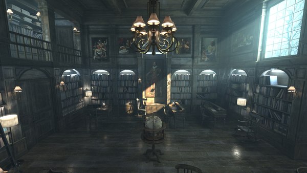 3D Old Classic Library - 8K PBR Textures - TurboSquid 1767057