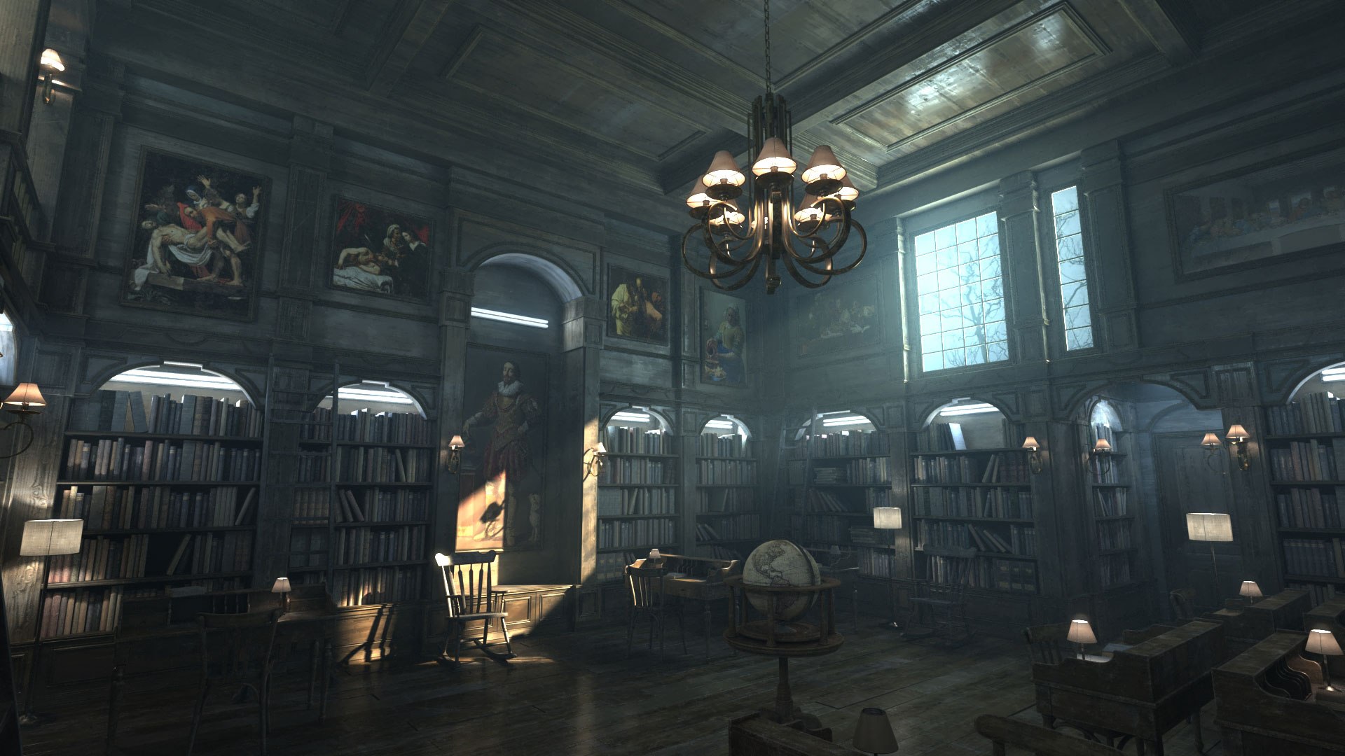 3D Old Classic Library - 8K PBR Textures - TurboSquid 1767057