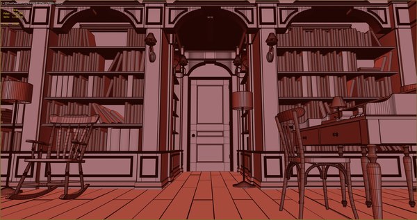 3D Old Classic Library - 8K PBR Textures - TurboSquid 1767057