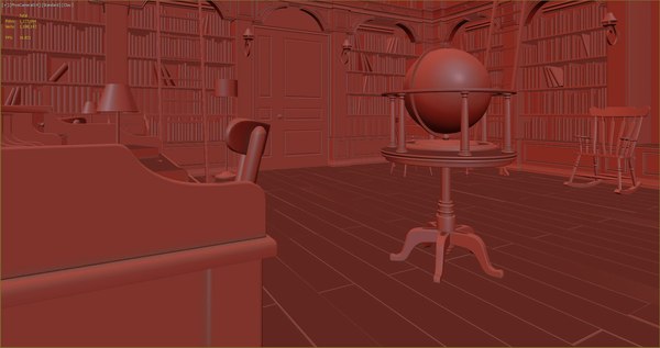 3D Old Classic Library - 8K PBR Textures - TurboSquid 1767057